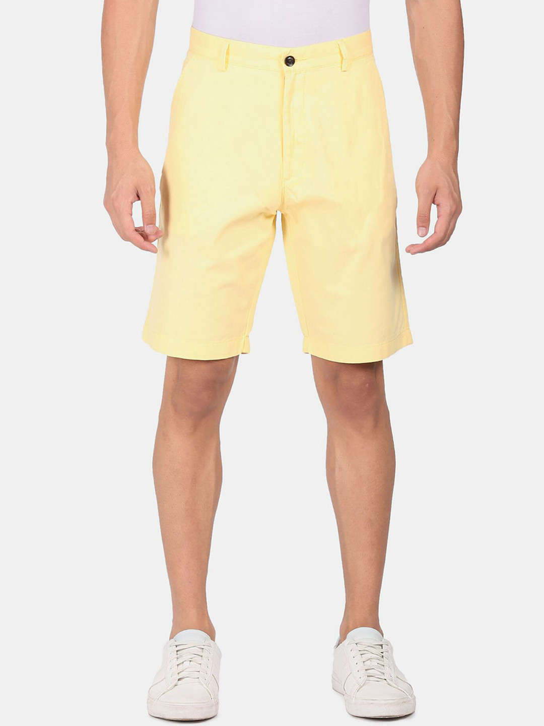 Buy Arrow Men Yellow Pure Cotton Shorts - Shorts for Men 17224602 | Myntra