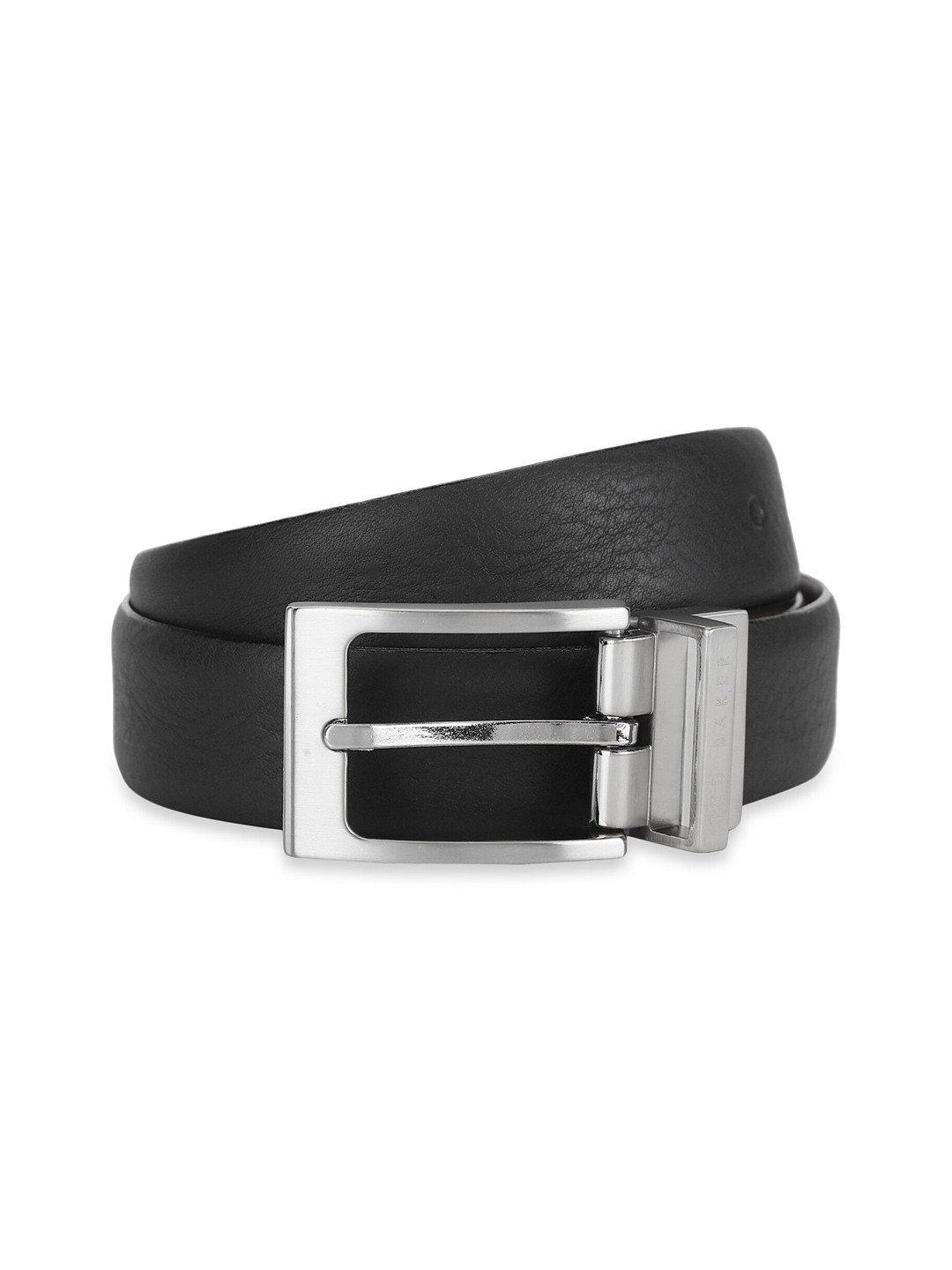 Buy Ted Baker Men Black Textured Reversible Leather Belt - Belts for ...