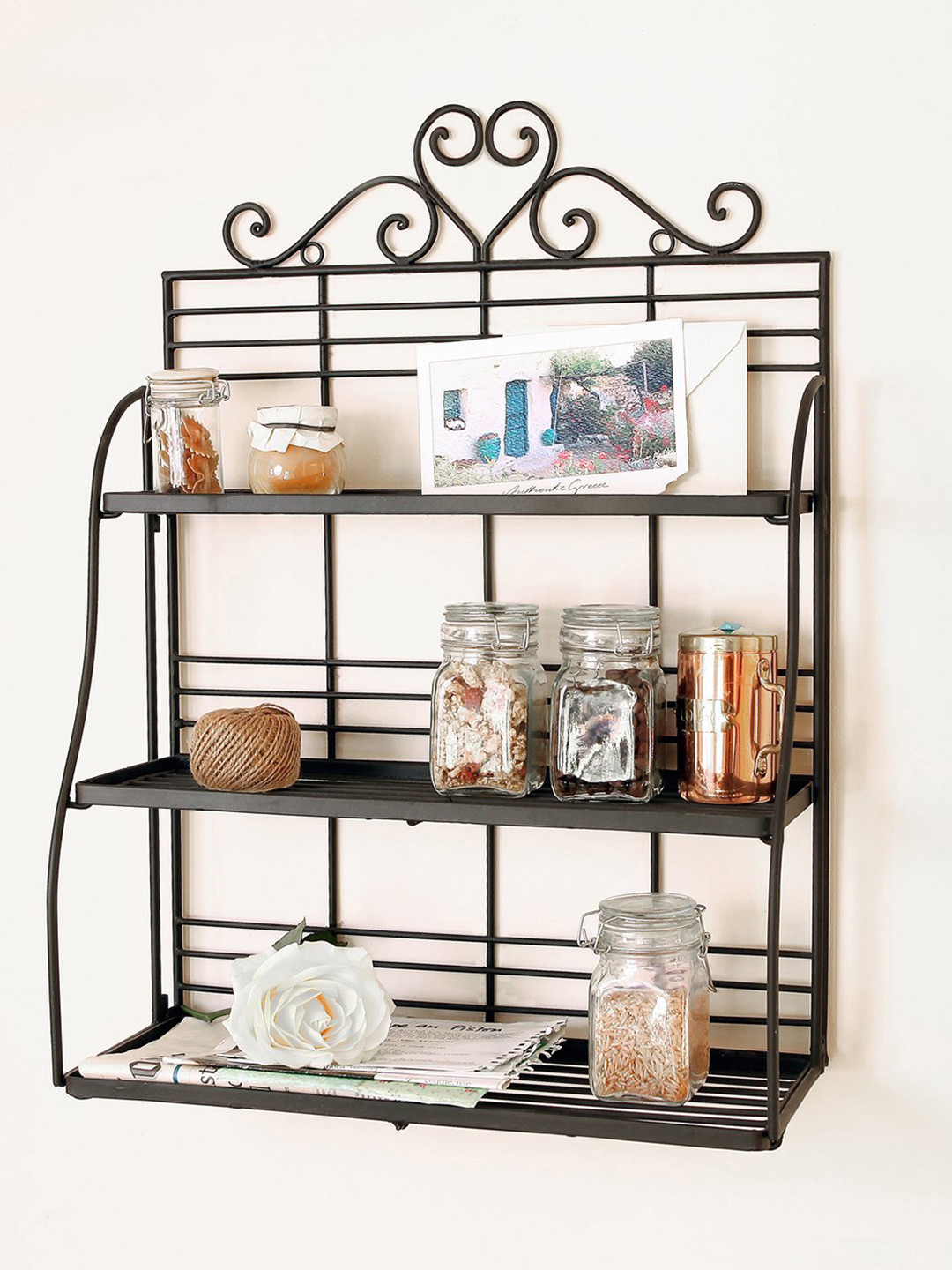 Buy Home Sparkle Black Kitchen Rack - Wall Shelves for Unisex 1722861 ...