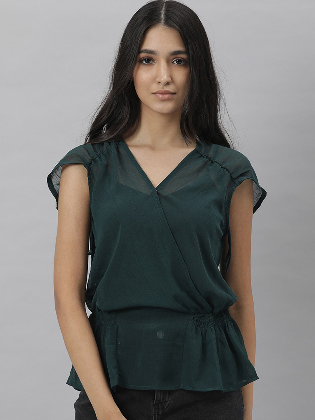 Buy RAREISM Green Wrap Top - Tops for Women 17232836 | Myntra