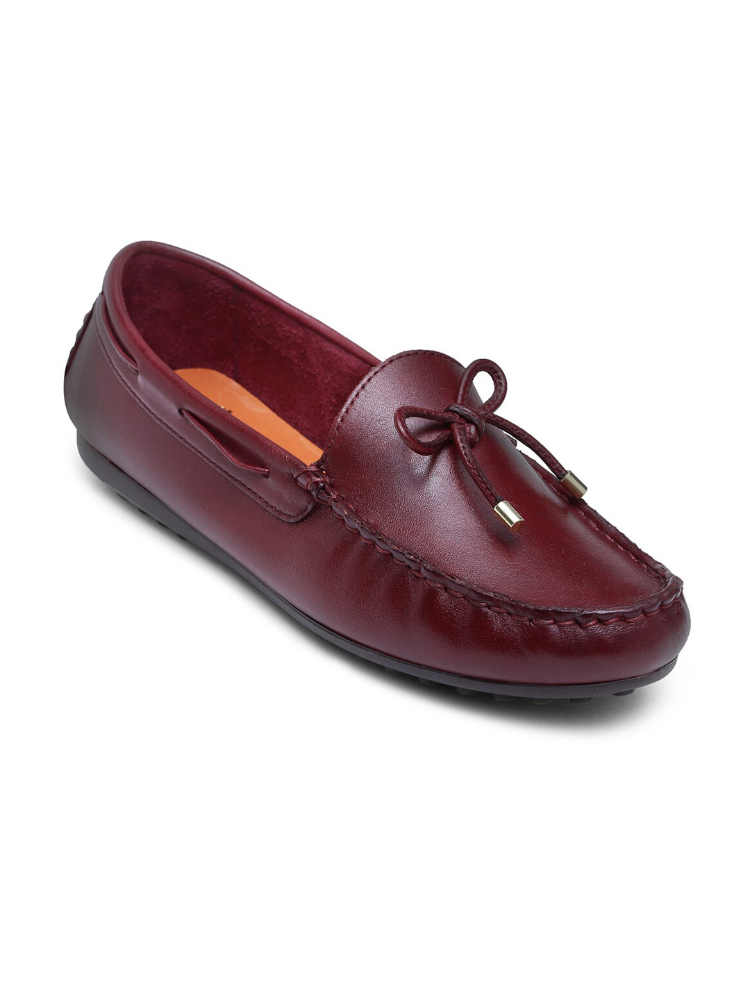 Buy Churchill & Company Women Burgundy Leather Formal Loafers - Formal ...