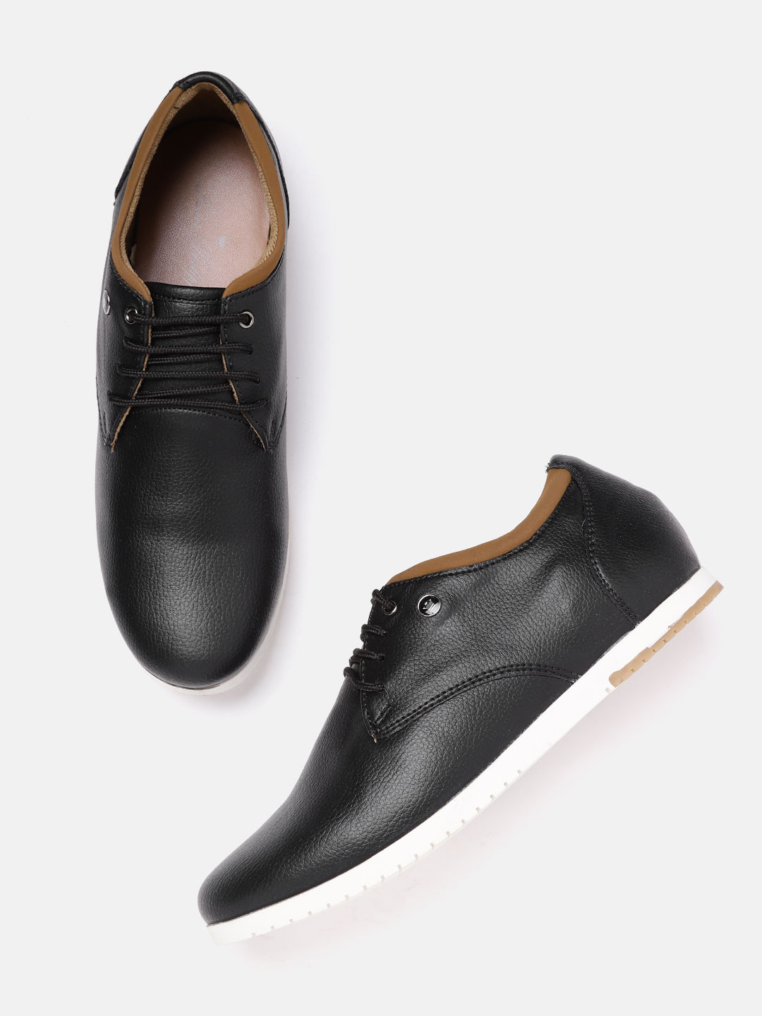 Buy Louis Philippe Sport Men Black Solid Derbys - Casual Shoes for Men ...