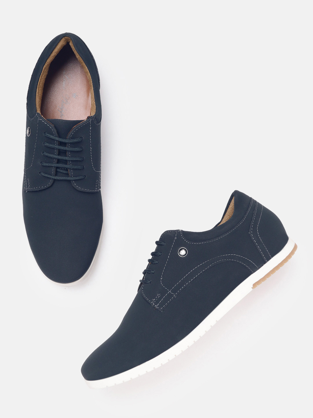 Buy Louis Philippe Sport Men Navy Blue Solid Derbys - Casual Shoes for ...