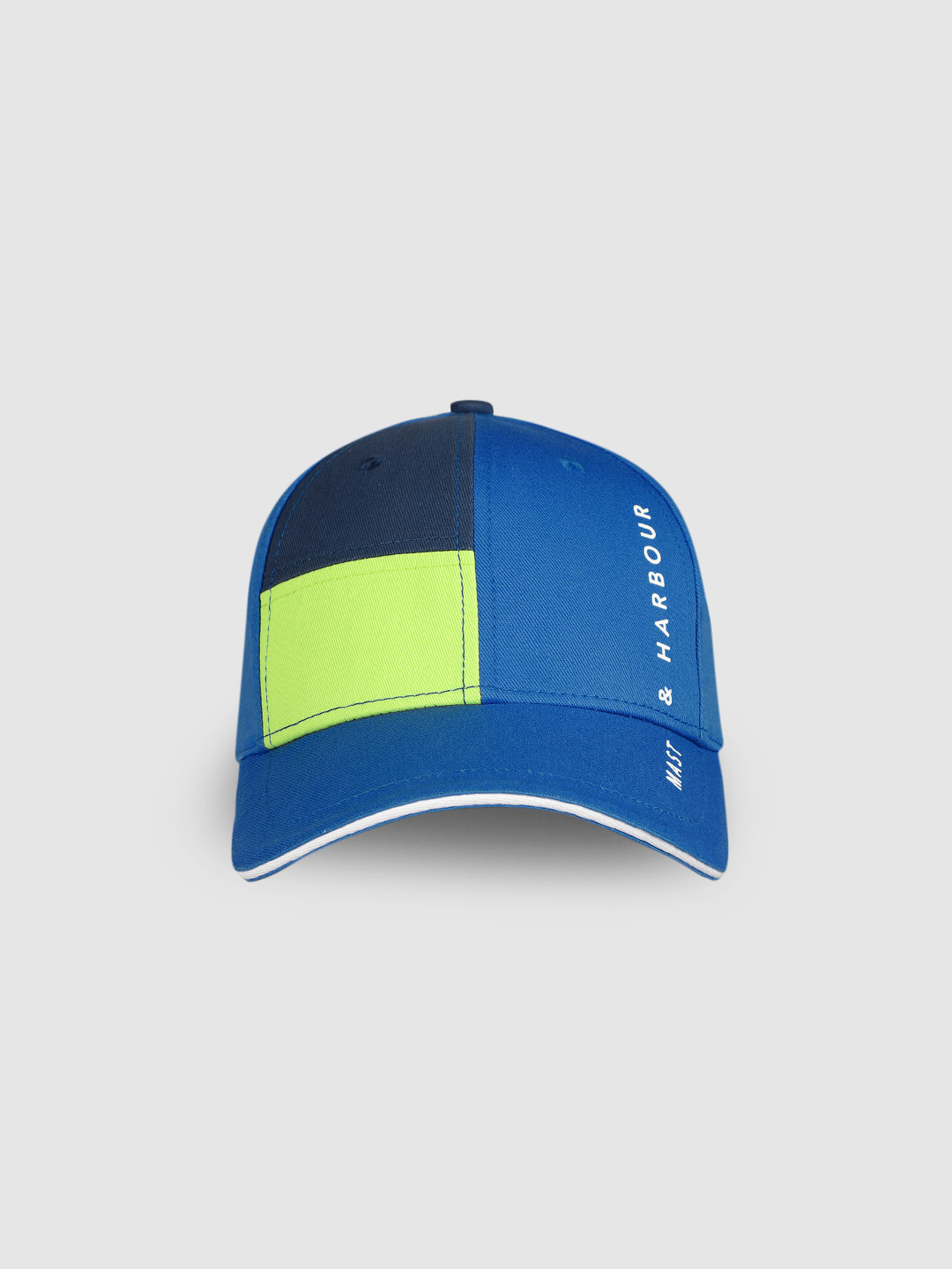 Buy Mast & Harbour Unisex Blue & Navy Blue Colourblocked Baseball Cap ...