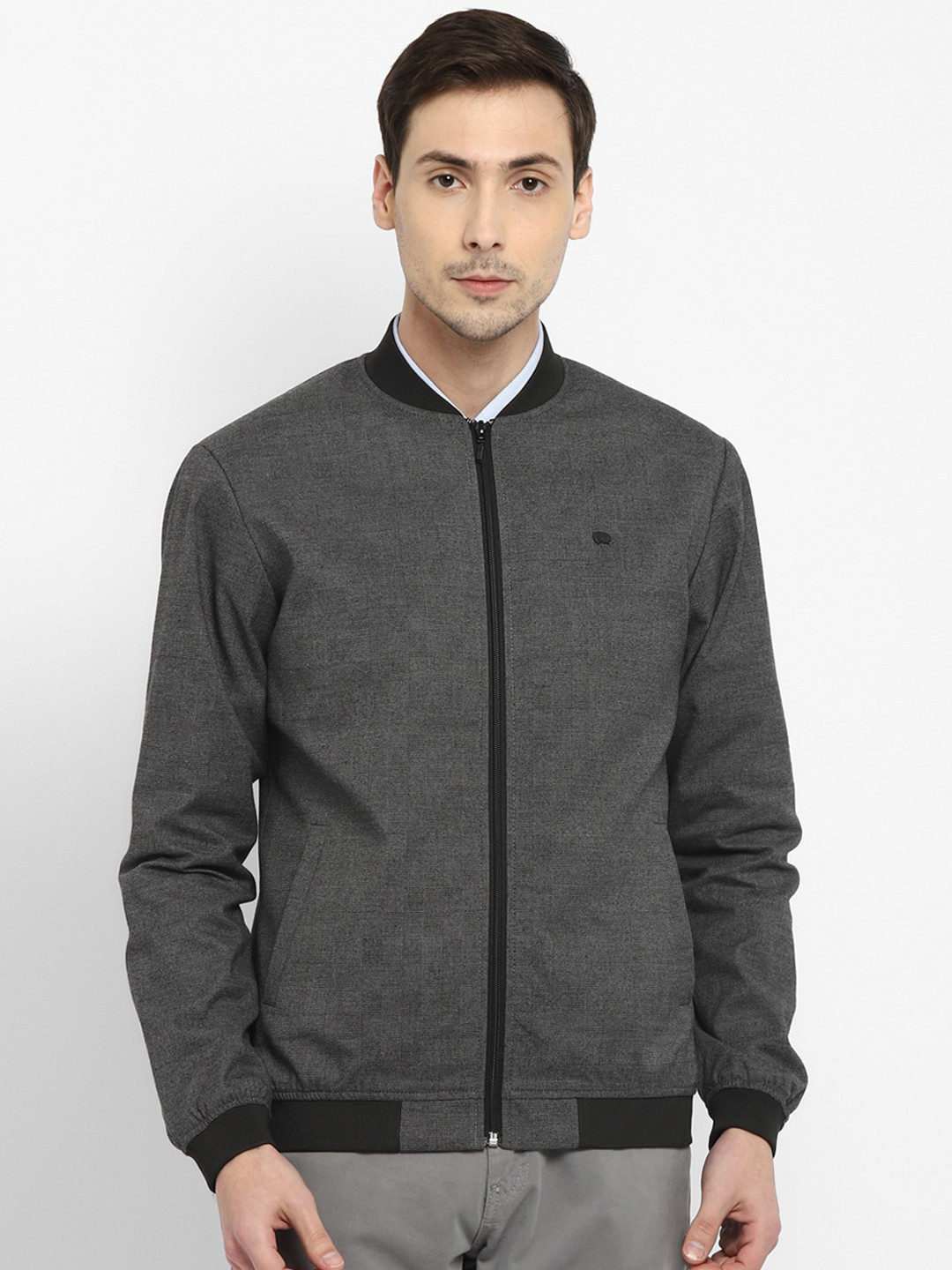 Buy Red Chief Men Grey Lightweight Outdoor Bomber Jacket - Jackets for ...