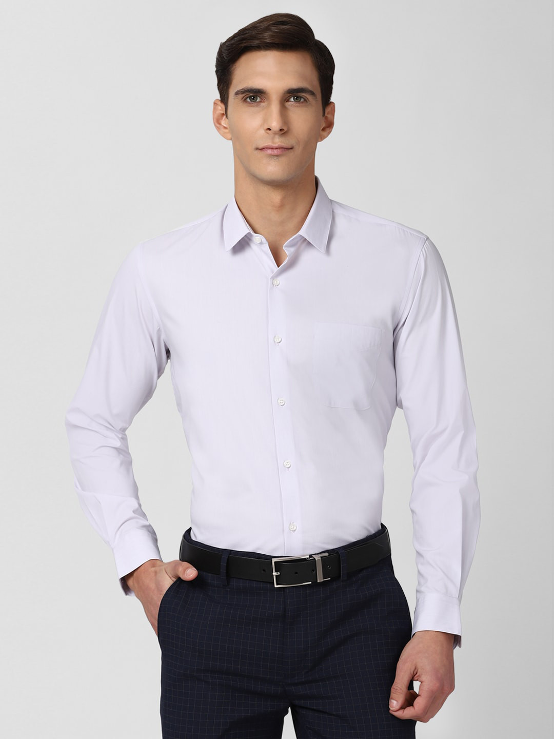 Buy Peter England Men Purple Formal Cotton Shirt - Shirts for Men ...