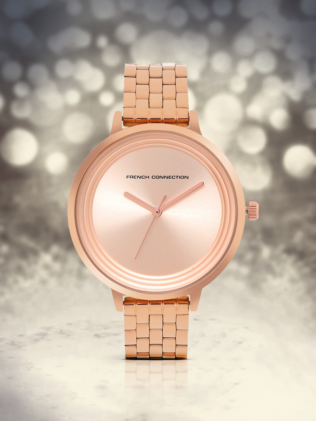Buy French Connection Women Rose Gold Toned Dial Bracelet Style Straps ...