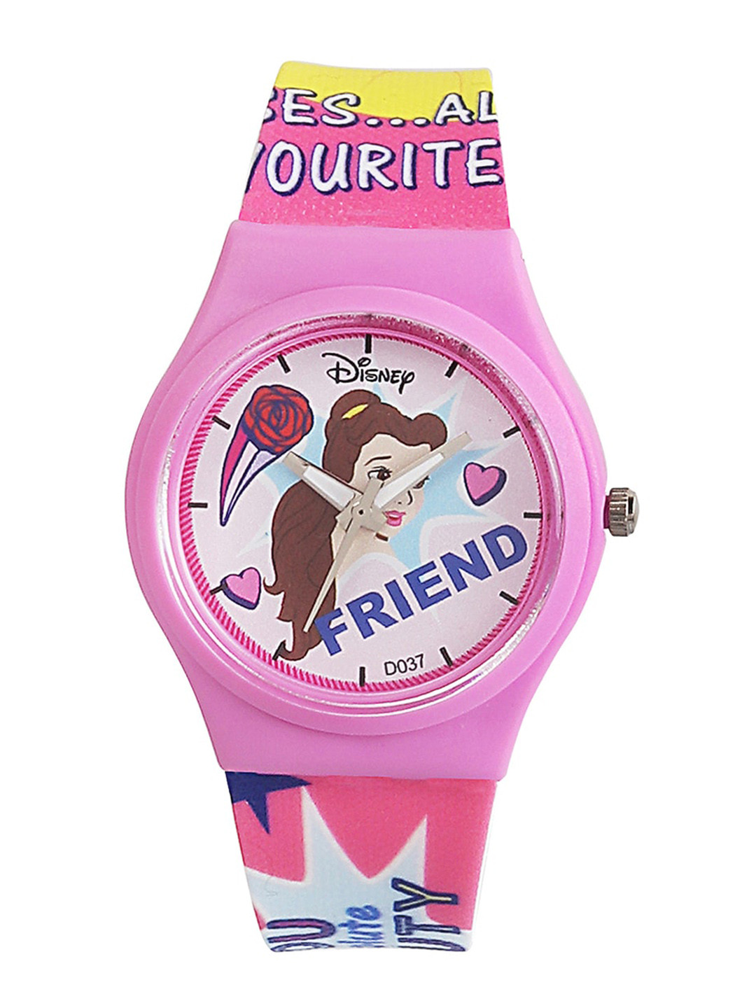 Buy Disney Kids Pink Dial & Pink Straps Disney Princess Analogue Watch ...
