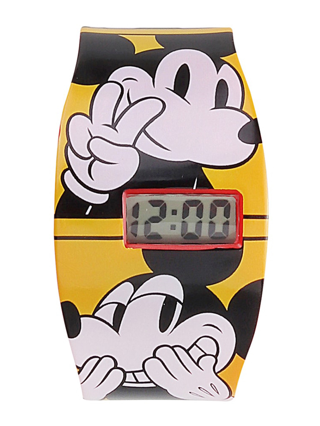 Buy Disney Kids Yellow Dial & Yellow Straps Mickey Mouse Digital Watch ...