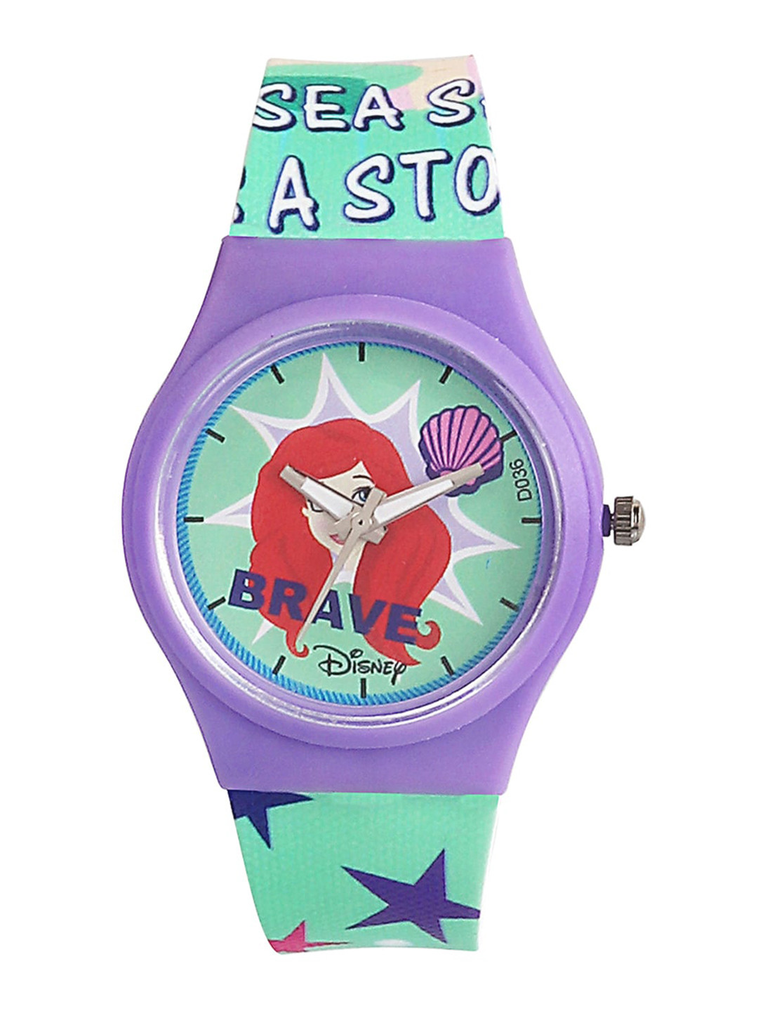Buy Disney Kids Green Dial & Green Straps Disney Princess Analogue ...