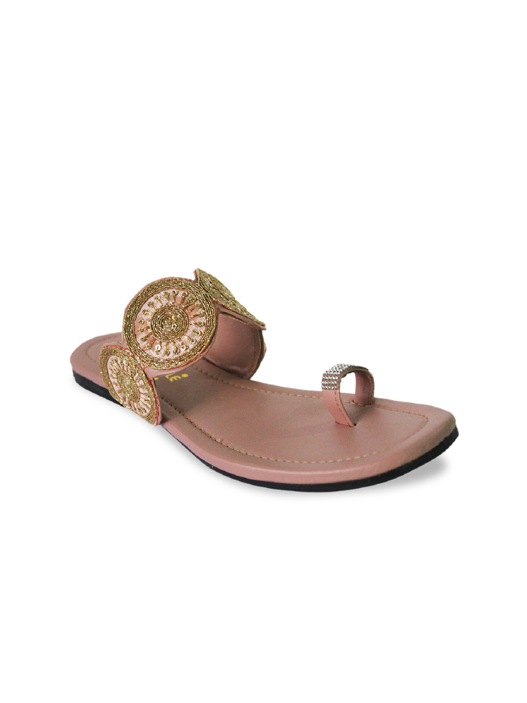 Buy WALK N STYLE COLLECTION Women Peach Coloured Embellished Ethnic One ...