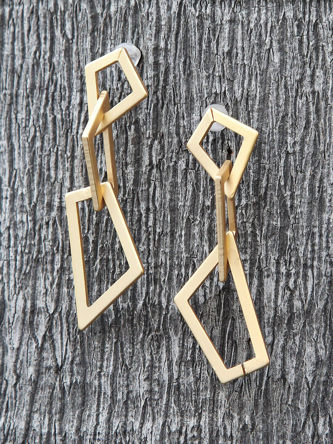 Buy Kazo Women Gold Toned Geometric Drop Earrings - Earrings for Women ...