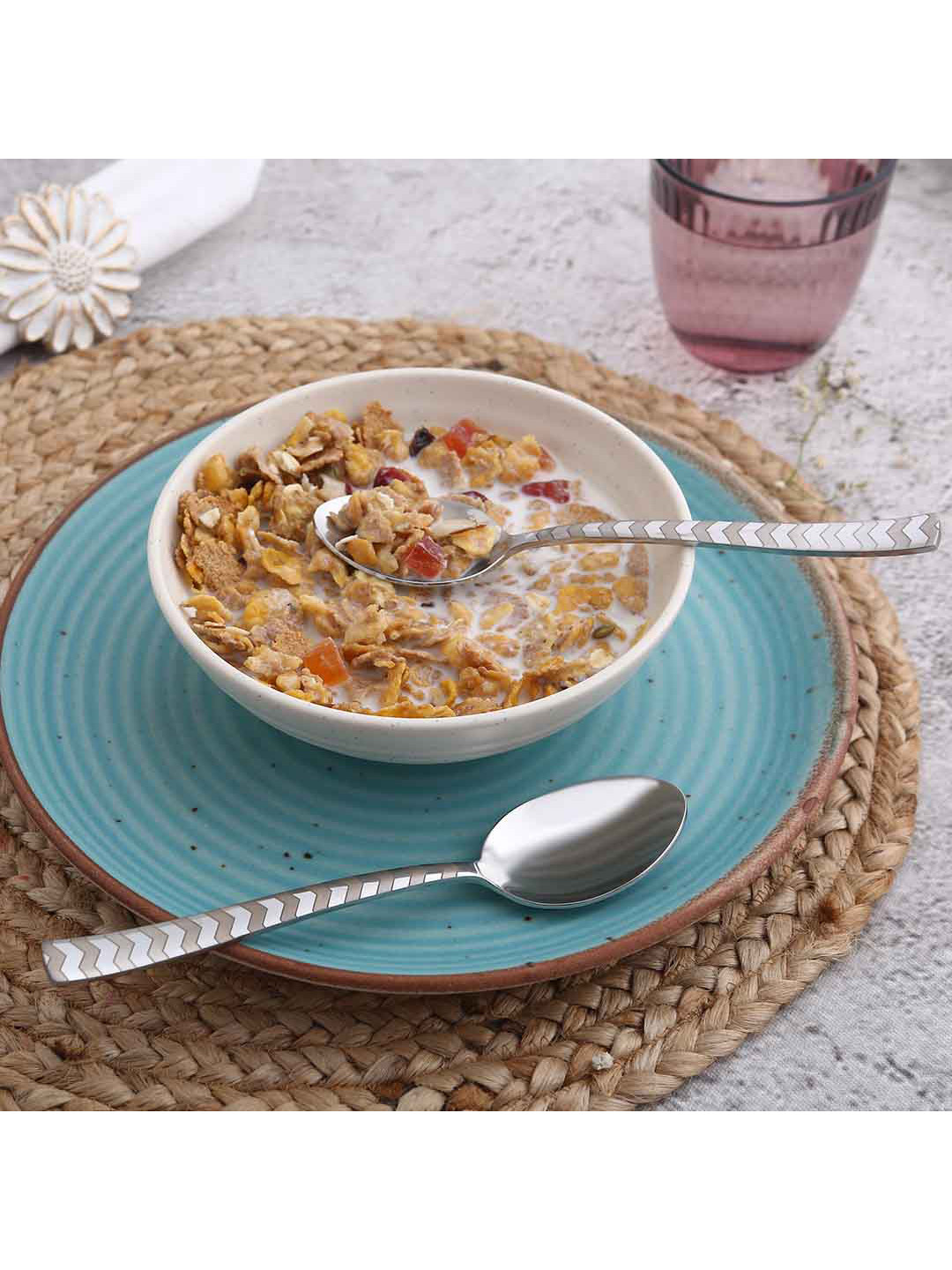 Buy Wonderchef Set Of 6 Silver Toned Roma Dinner Spoons - Spoon for ...