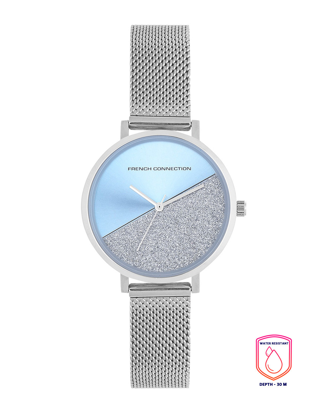 Buy French Connection Women Embellished Dial & Stainless Steel Bracelet ...