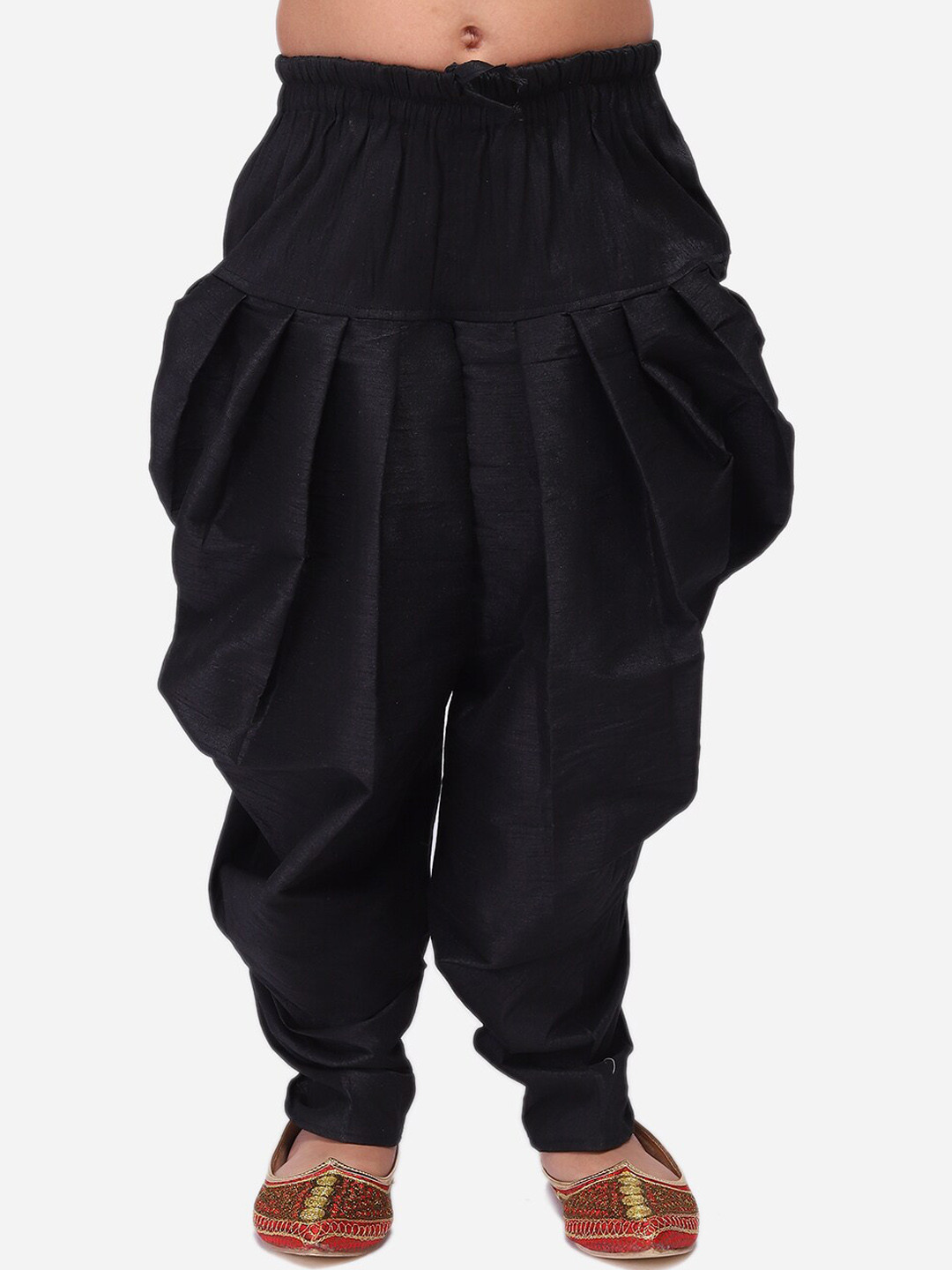 Buy NAMASKAR Boys Black Solid Silk Patiala - Patiala for Boys 17305840 ...