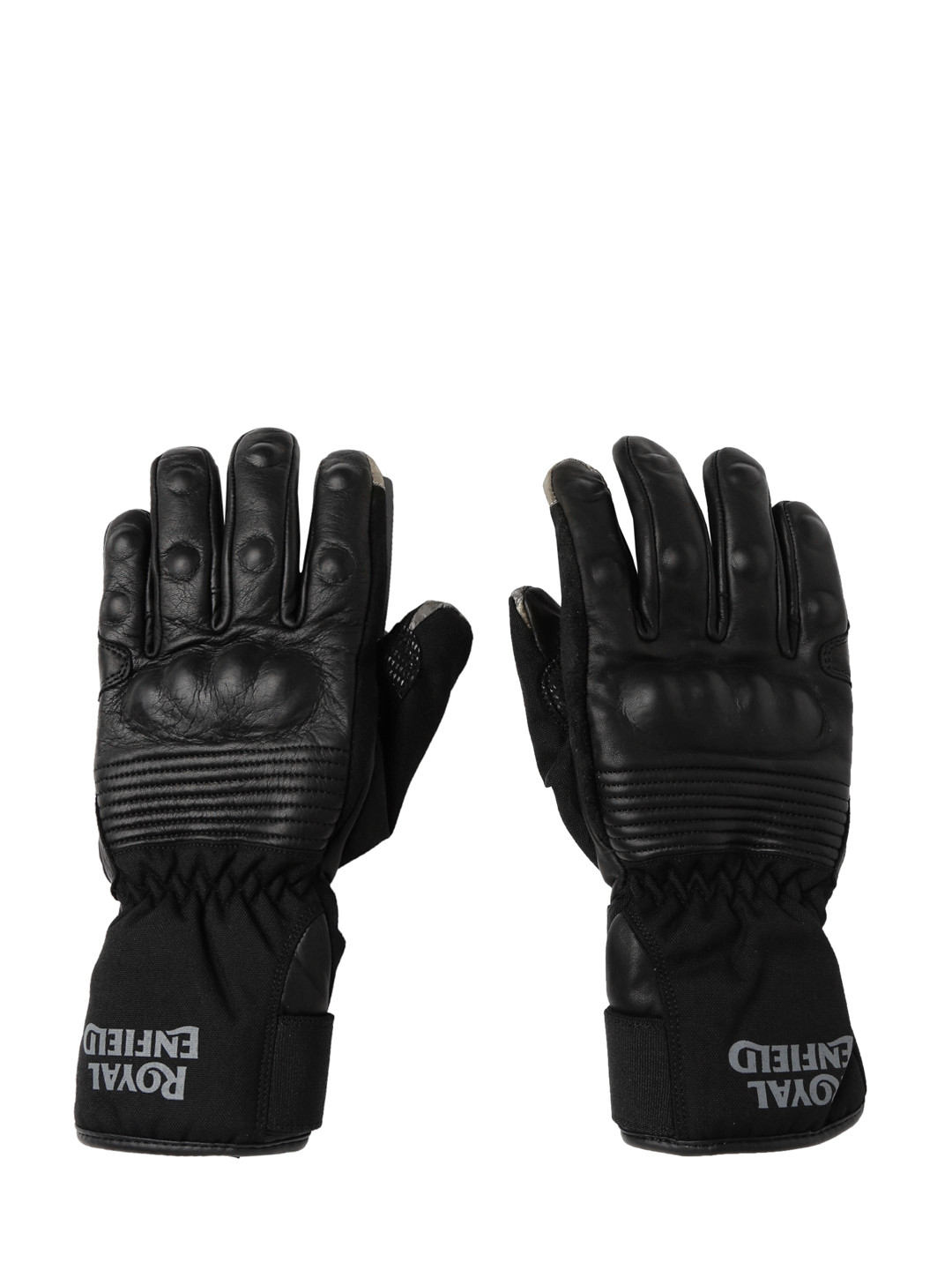 Buy Royal Enfield Unisex Black Long Leather Gloves - Gloves for Unisex ...