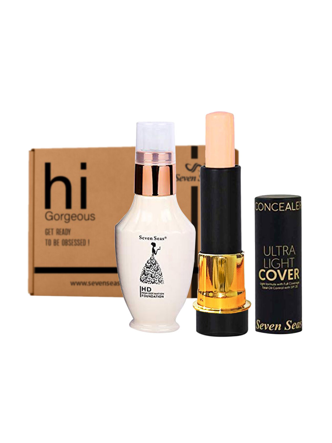 Buy Seven Seas Set Of Ultra Light Cover Concealer & HD Foundation For ...
