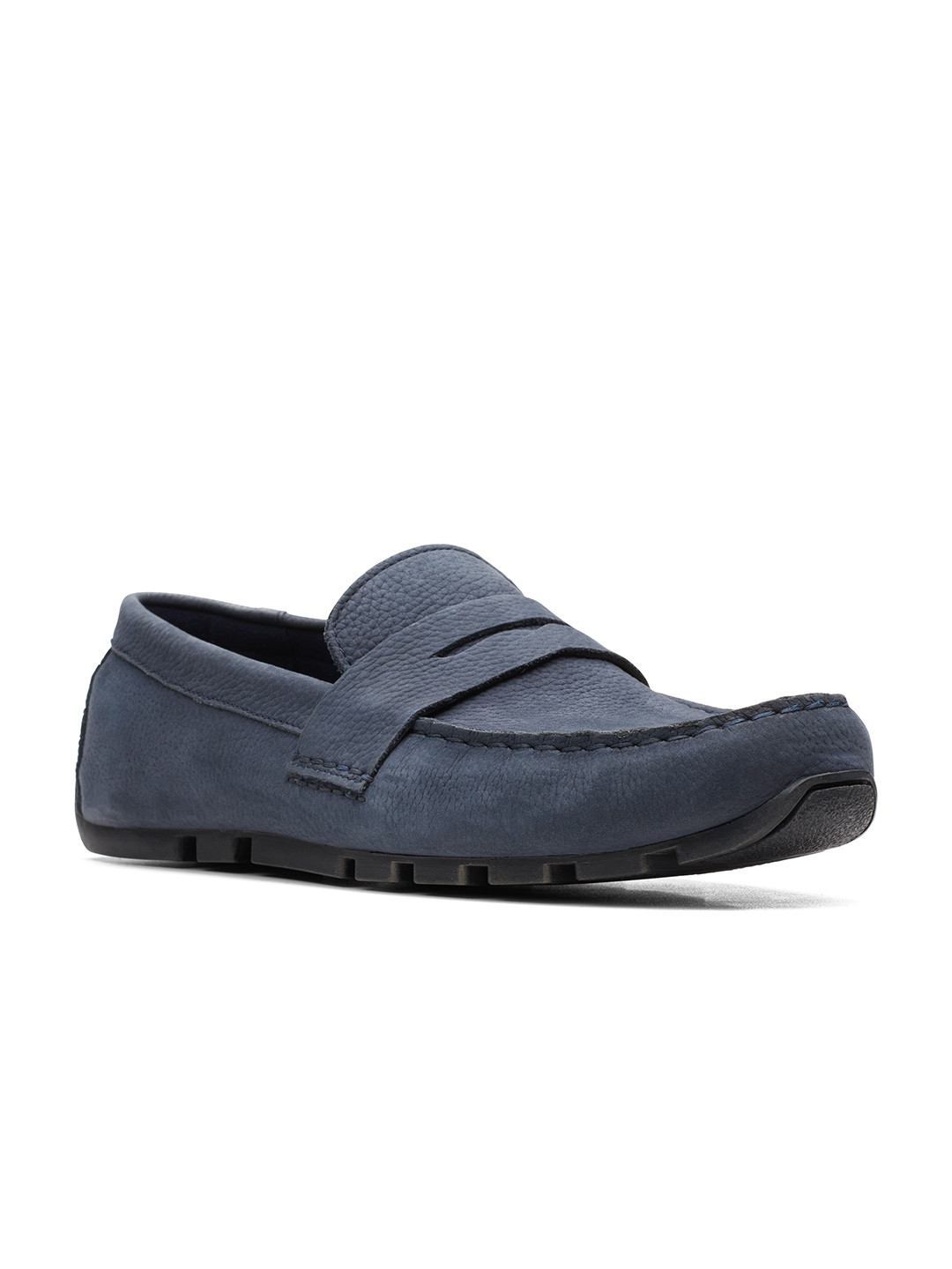 Buy Clarks Men Blue Nubuck Penny Loafers - Casual Shoes for Men ...