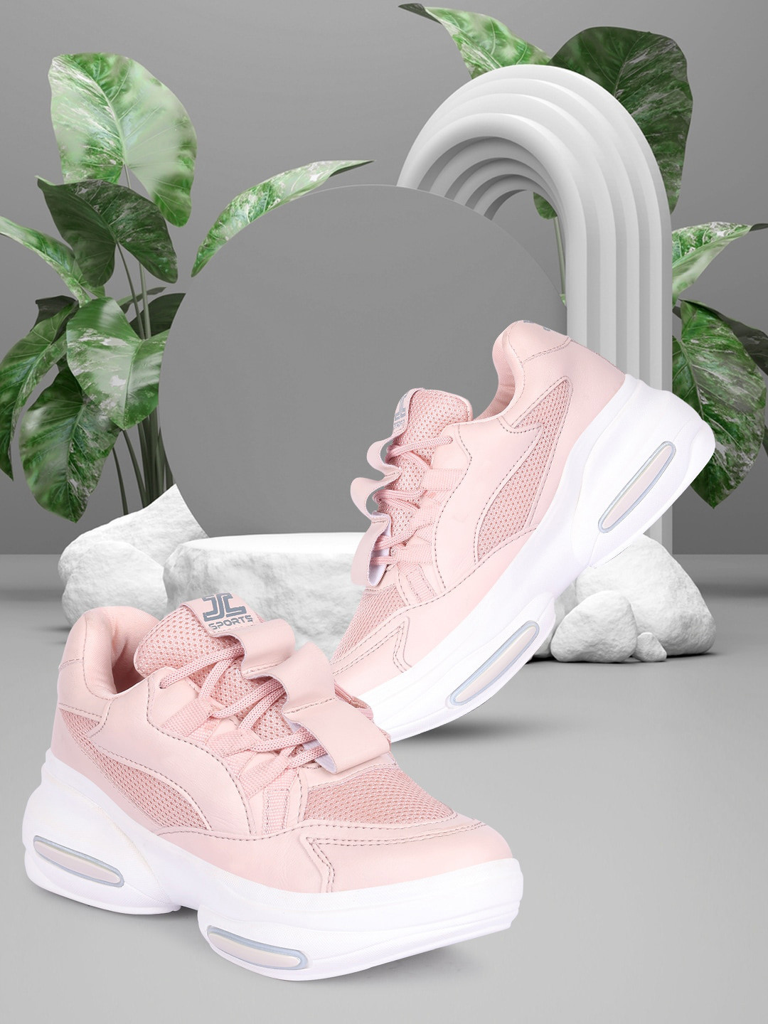 Buy Longwalk Women Peach Coloured Colourblocked Sneakers - Casual Shoes ...