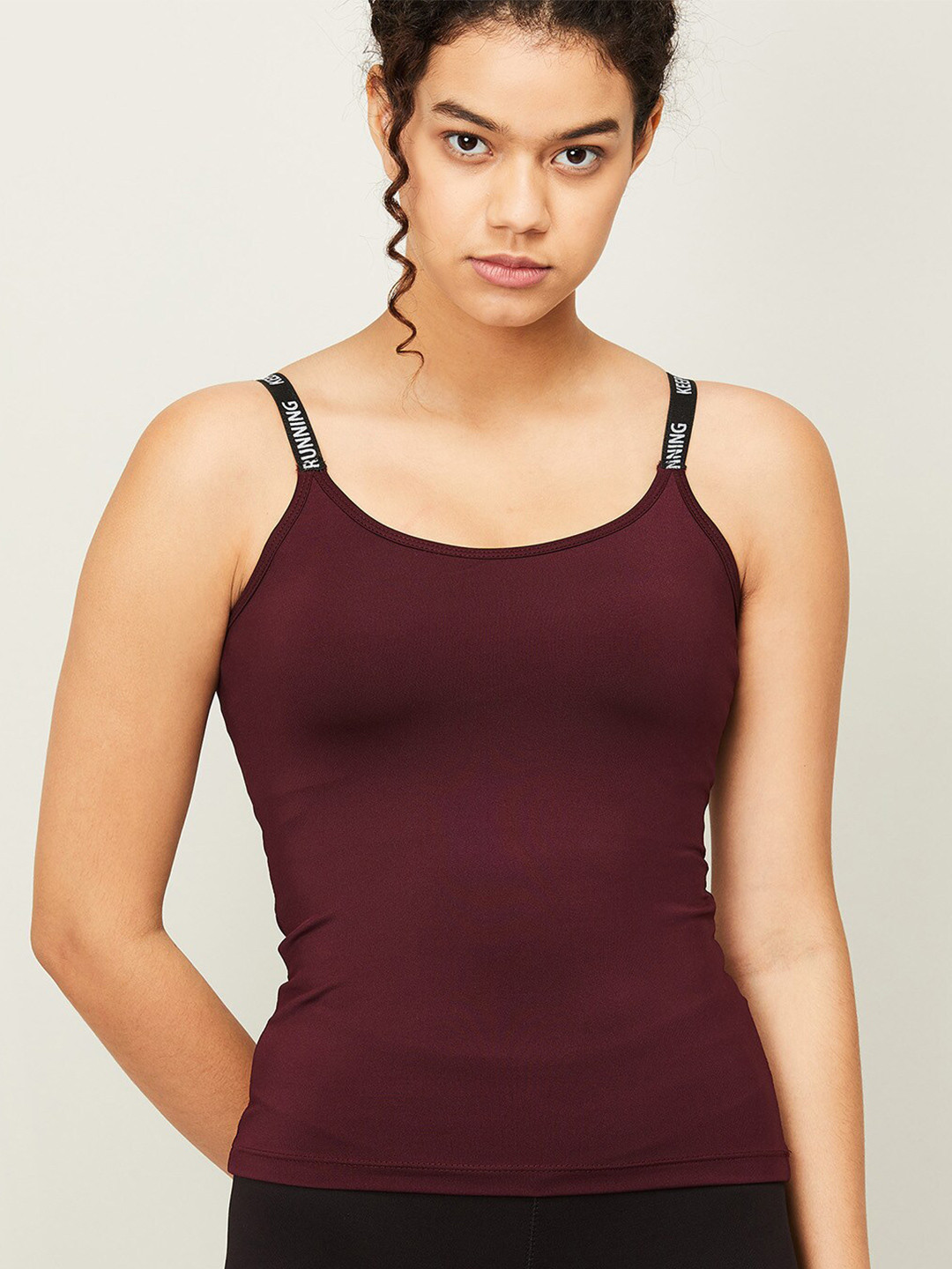 Buy Kappa Burgundy Strappy Tank Top - Tops for Women 17315592 | Myntra