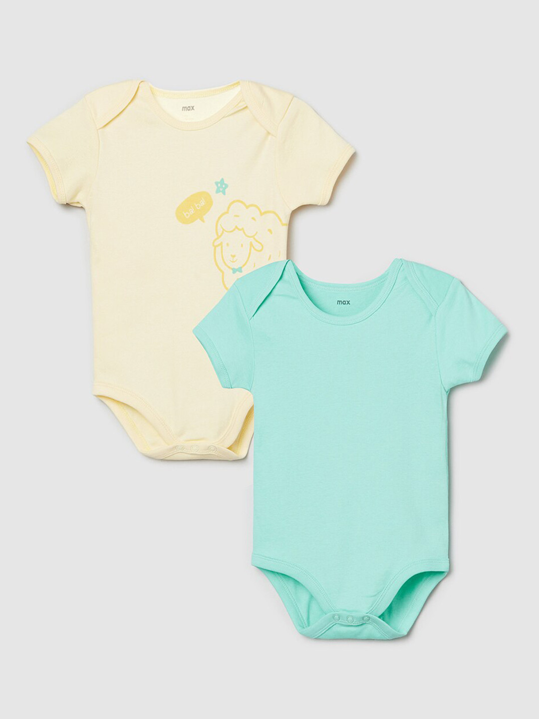 Buy Max Infant Boys Sea Green & Yellow Pack Of 2 Printed Anti Bacterial ...