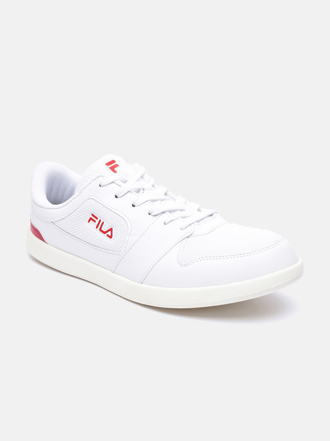 Buy FILA Men White Solid PU Sneakers - Casual Shoes for Men 17319024 ...