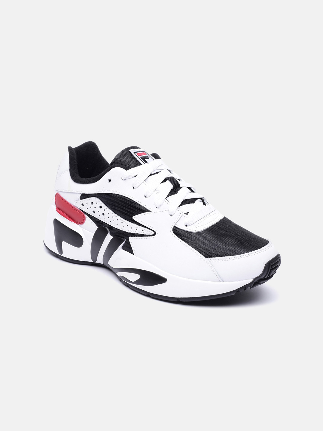 Buy FILA Men Black Colourblocked PU Sneakers - Casual Shoes for Men ...