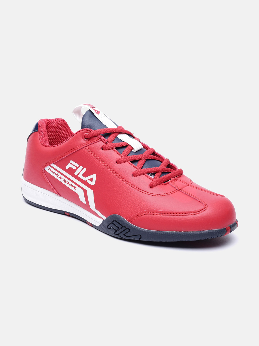 Buy FILA Men Red Solid PU Sneakers - Casual Shoes for Men 17319032 | Myntra