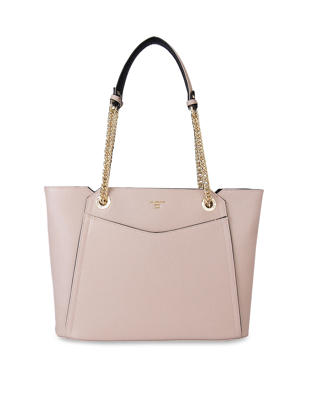 Buy Da Milano Beige Leather Structured Shoulder Bag - Handbags for ...
