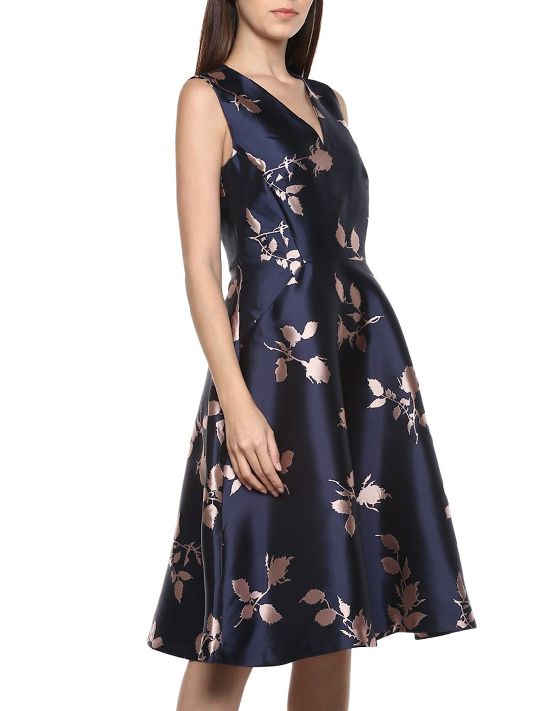Buy Phase Eight Navy Blue Floral A Line Midi Dress - Dresses for Women ...