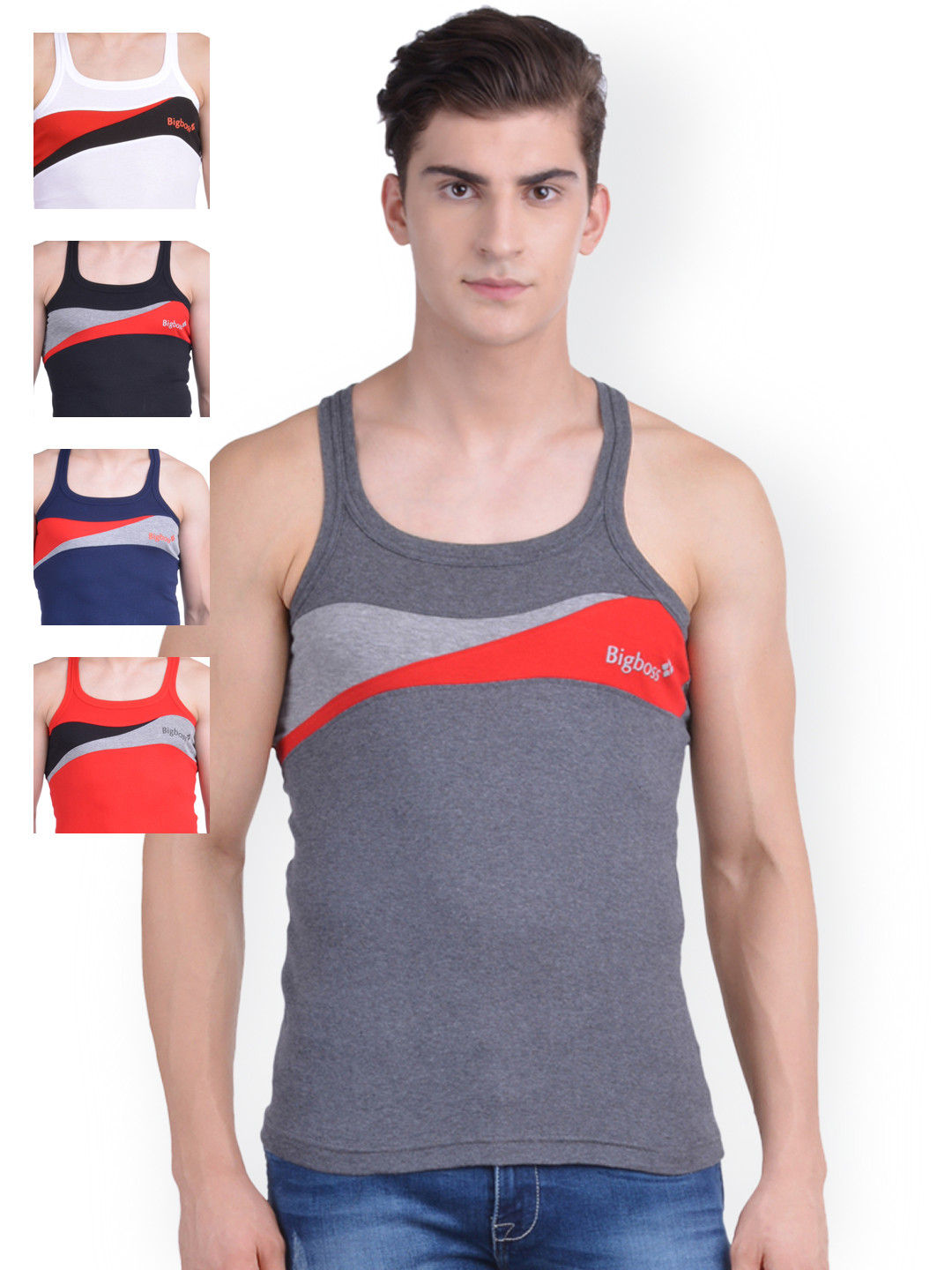 Buy Dollar Bigboss Pack Of 5 Innerwear Vests MDBB 12 PO5 1 - Innerwear ...