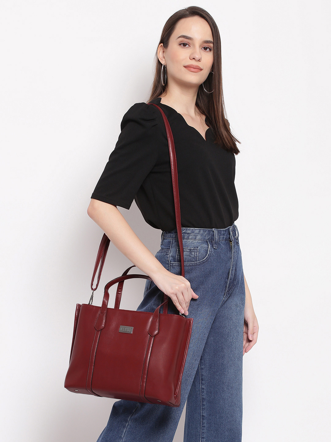 Buy KLEIO Satchel Structured Handbag - Handbags for Women 17343086 | Myntra