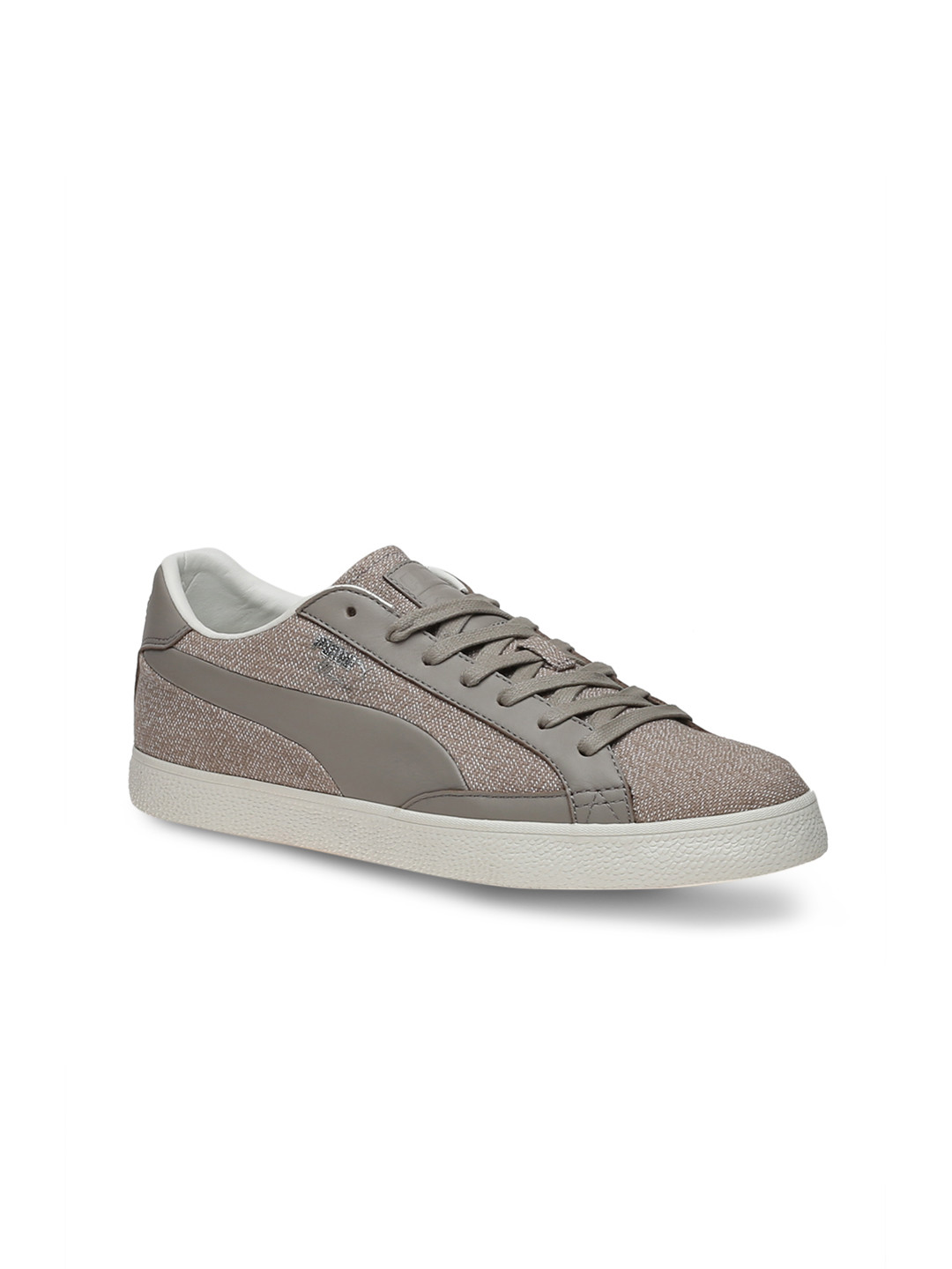 Buy PUMA Men Grey Leather Sneakers - Casual Shoes for Men 1735441 | Myntra