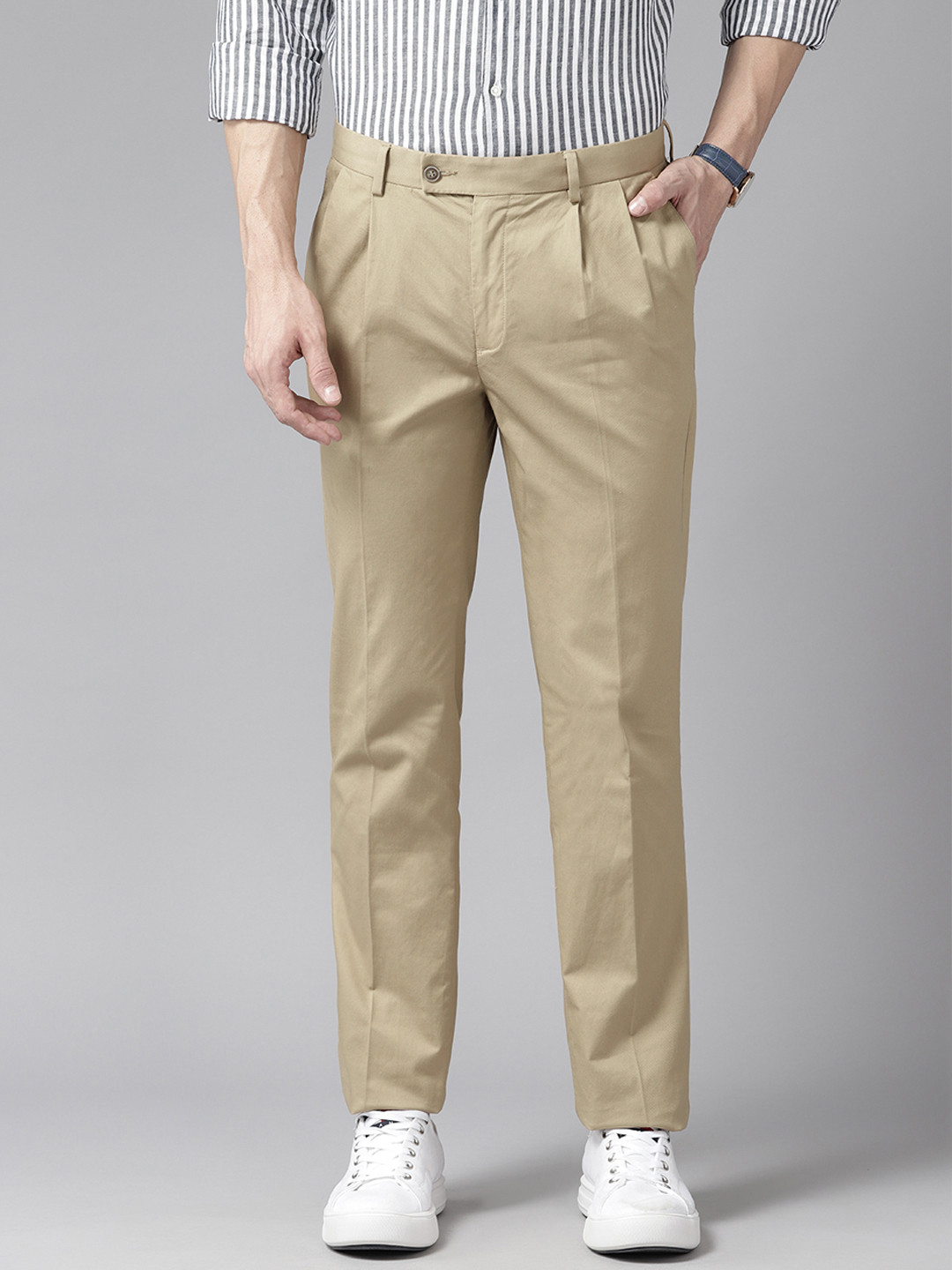 Buy Blackberrys Men Pleated Formal Trousers - Trousers for Men 17364812 ...