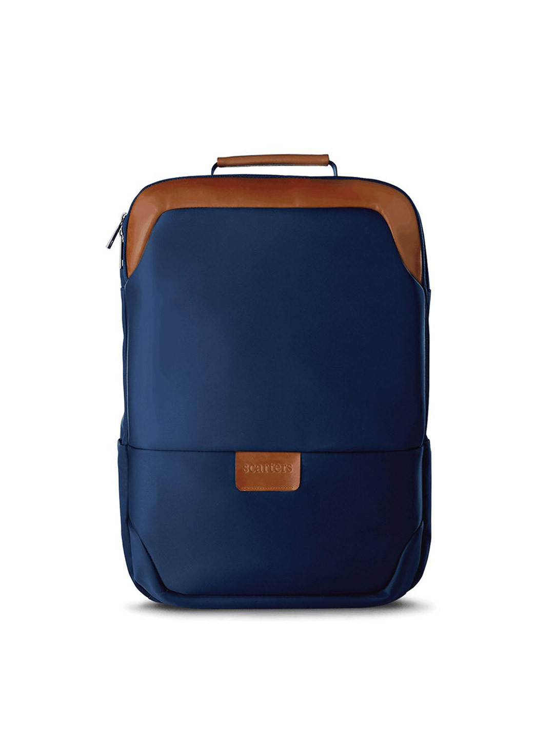 Buy Scarters Unisex Navy Blue & Brown Solid Laptop Bag - Laptop Bag for ...