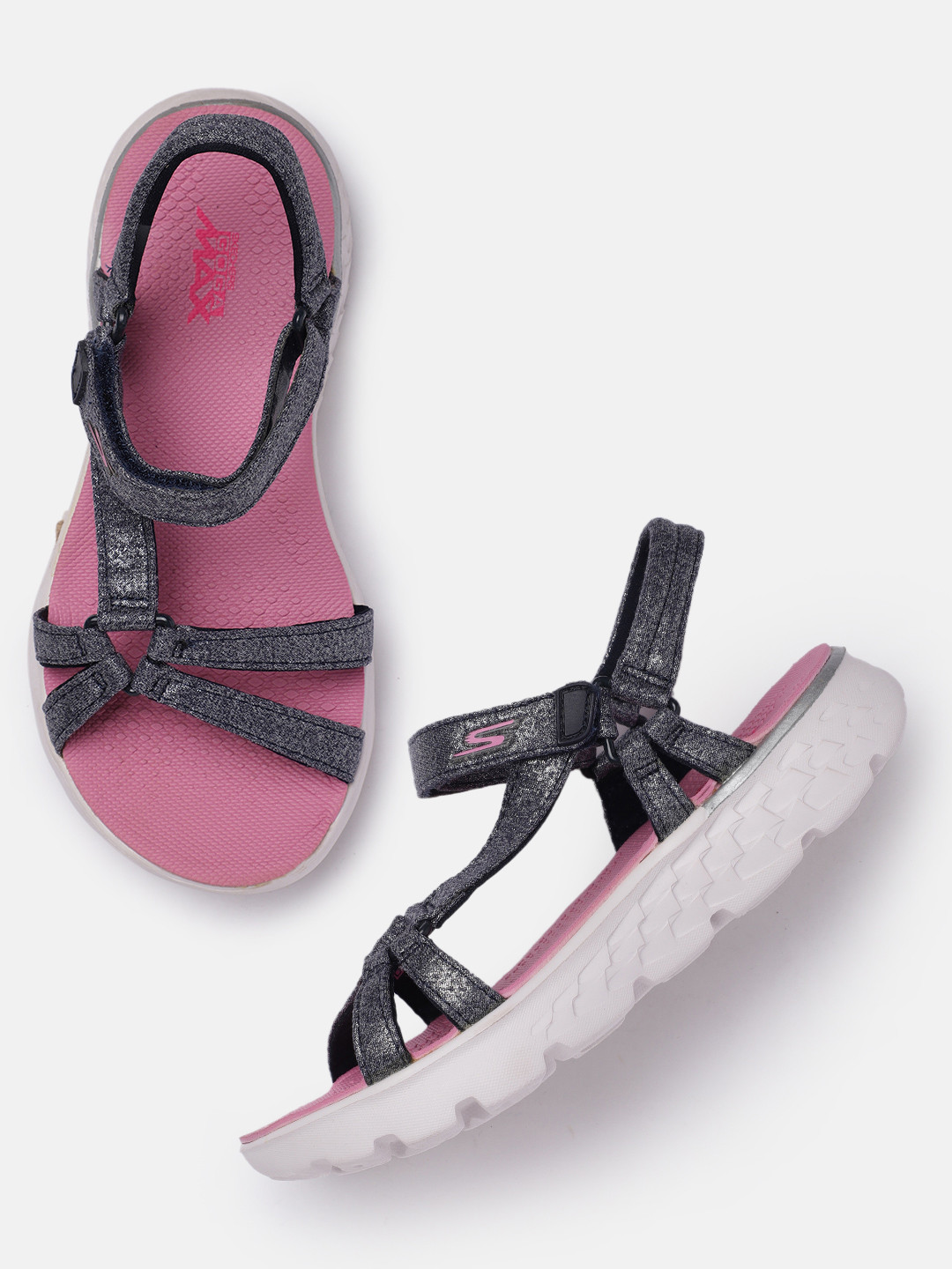 Buy Skechers Girls Navy Blue Comfort Sandals - Sandals for Girls ...