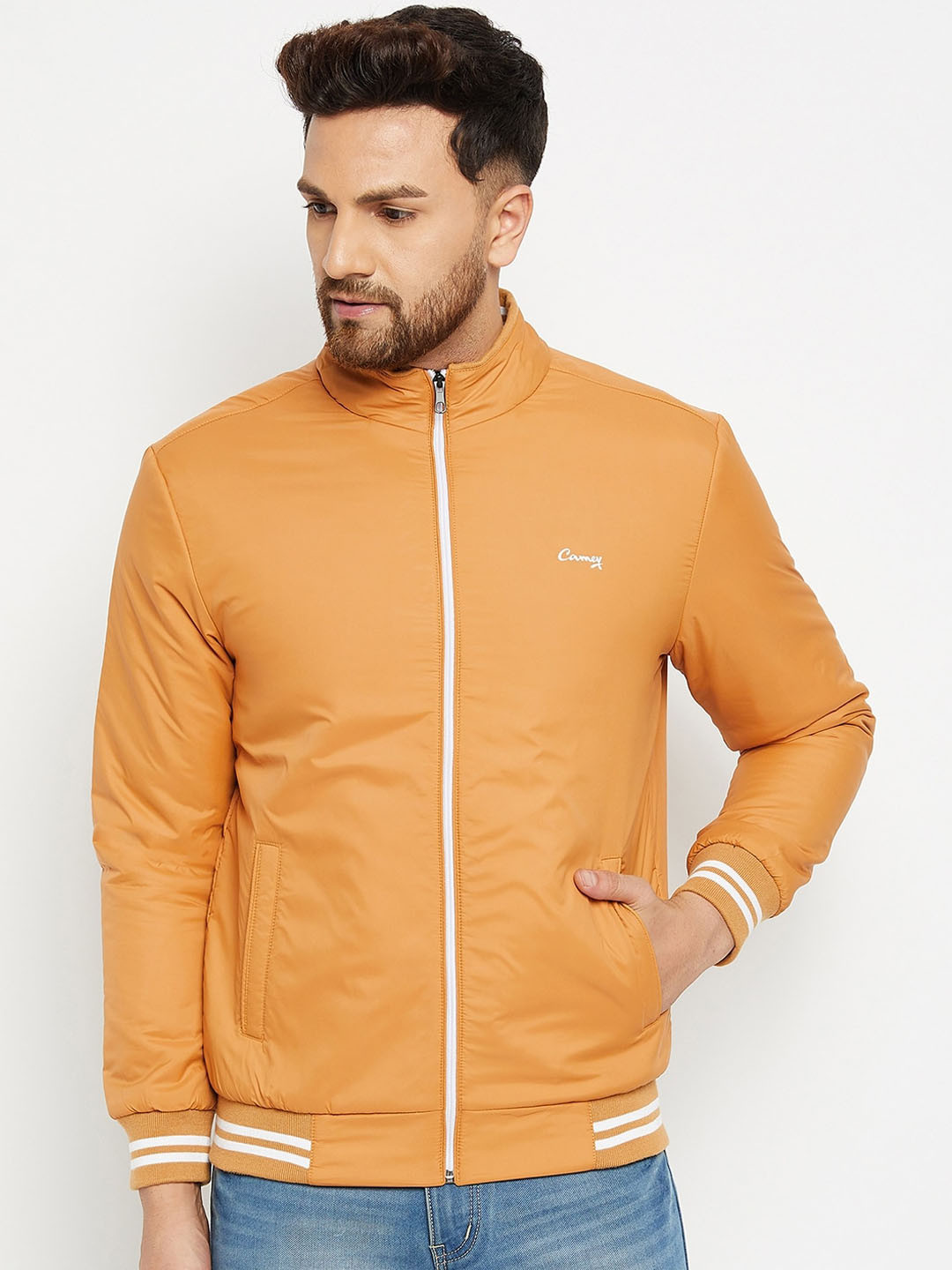 Buy Camey Men Mustard Lightweight Padded Jacket - Jackets for Men ...