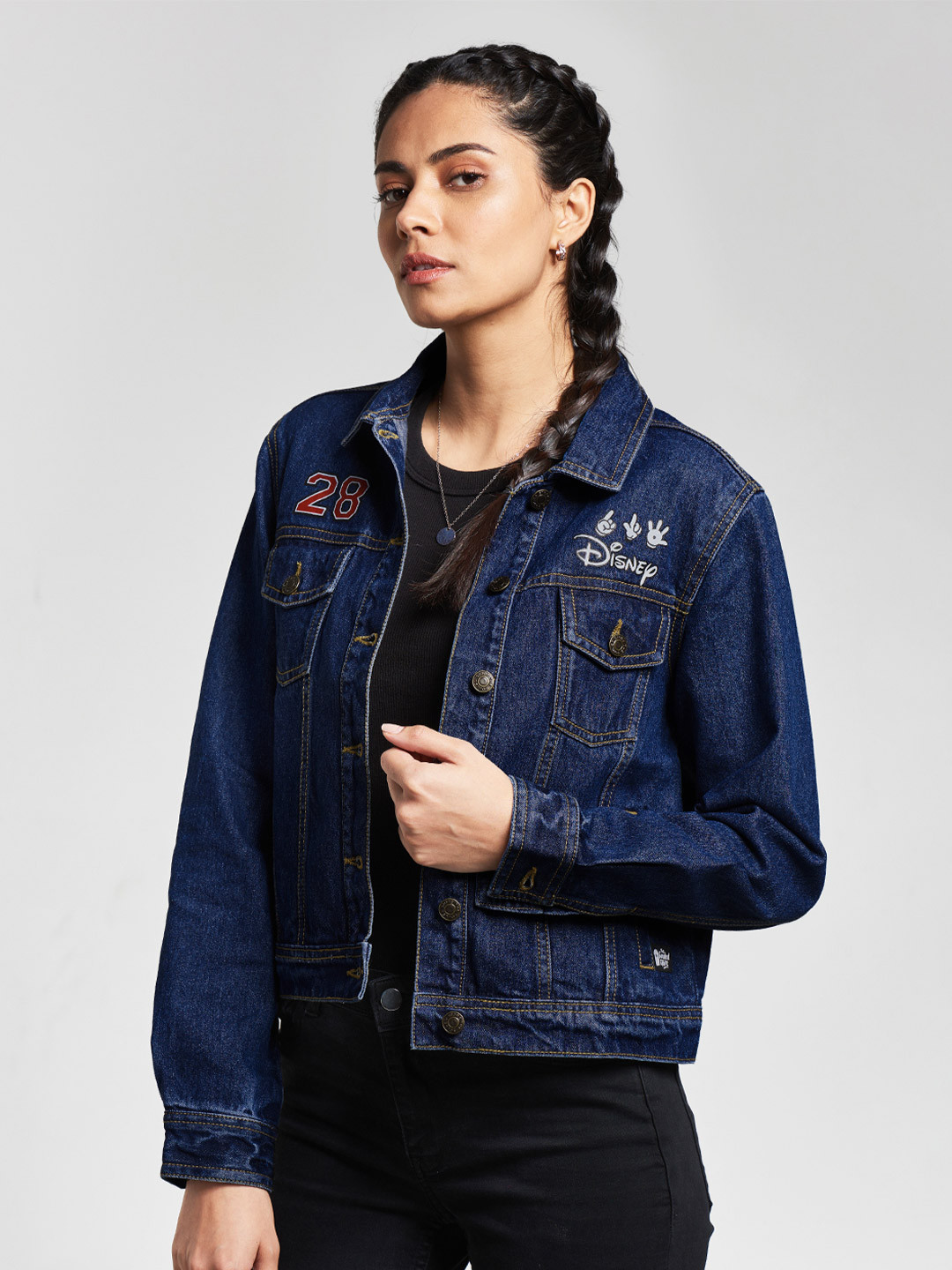 Buy The Souled Store Women Blue Disney Denim Jacket - Jackets for Women ...