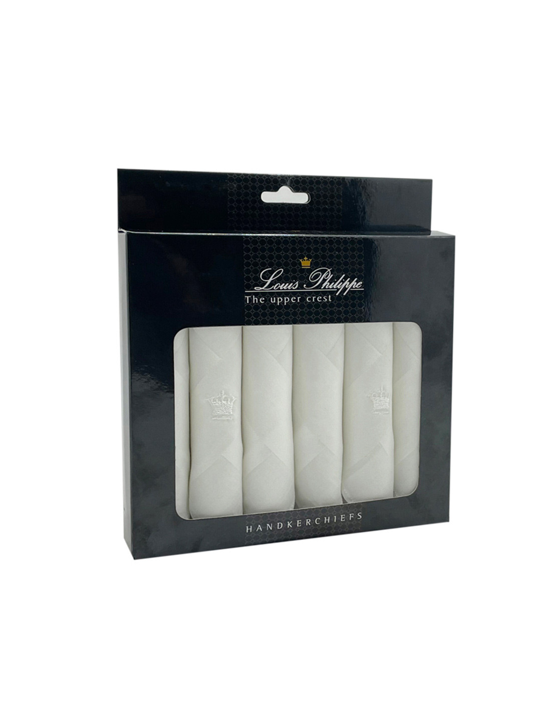 Buy Louis Philippe Men Pack Of 6 White Cotton Handkerchiefs ...