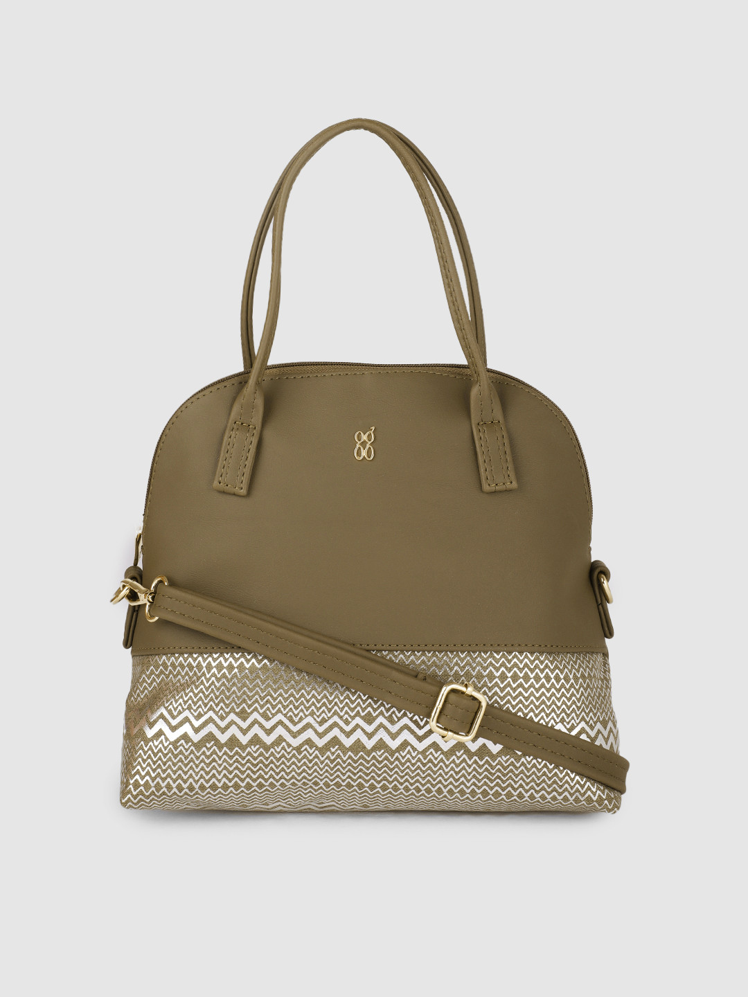 Buy Baggit Green Printed Structured Handheld Bag - Handbags for Women ...