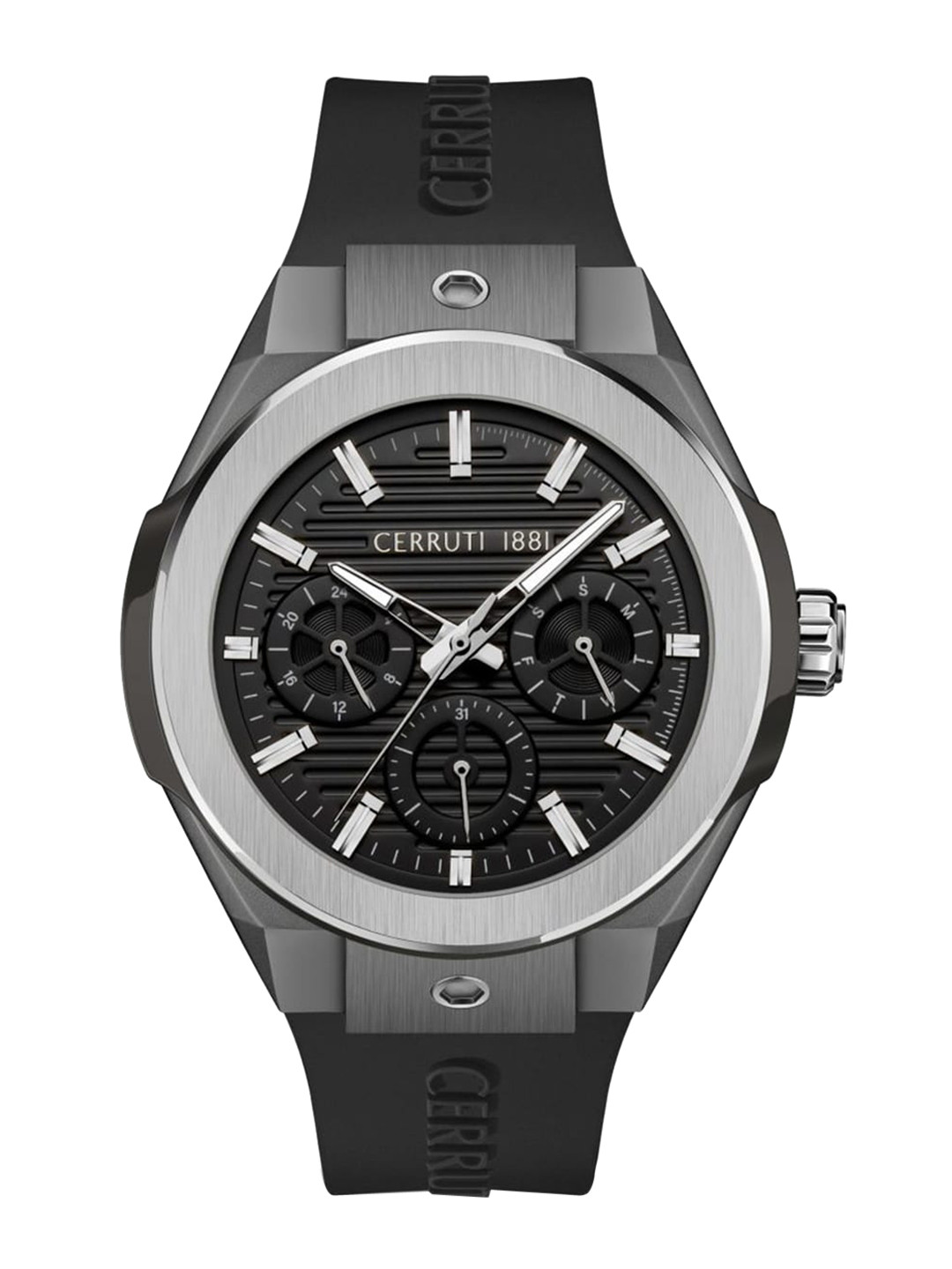 Buy Cerruti 1881 Men Black Printed Dial & Black Straps Analogue Multi ...