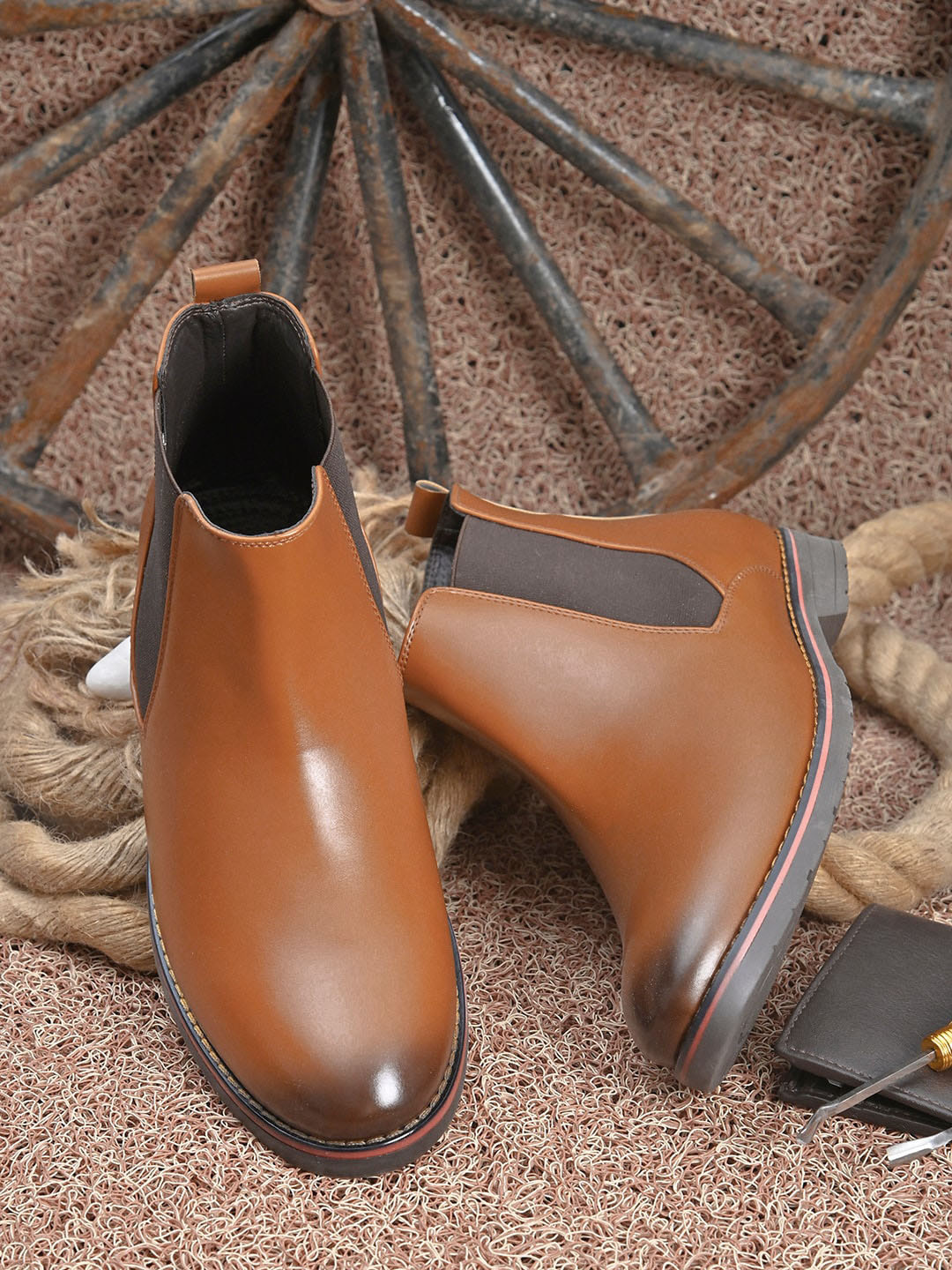 Buy ALBERTO MORENO Men Tan Brown Chelsea Boots - Boots for Men 17400376 ...