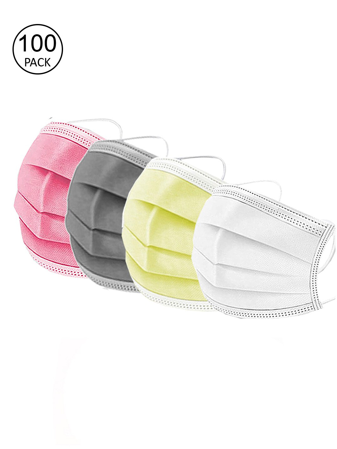 Buy Swiss Design Pack Of 100 Assorted 3 Ply Surgical Mask - Outdoor ...