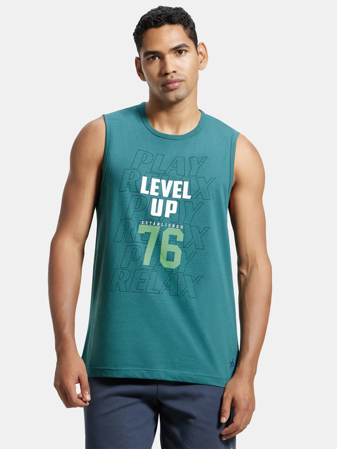 Buy Jockey Typography Print Muscle Fit Sleeveless Vest AM06 - Innerwear ...