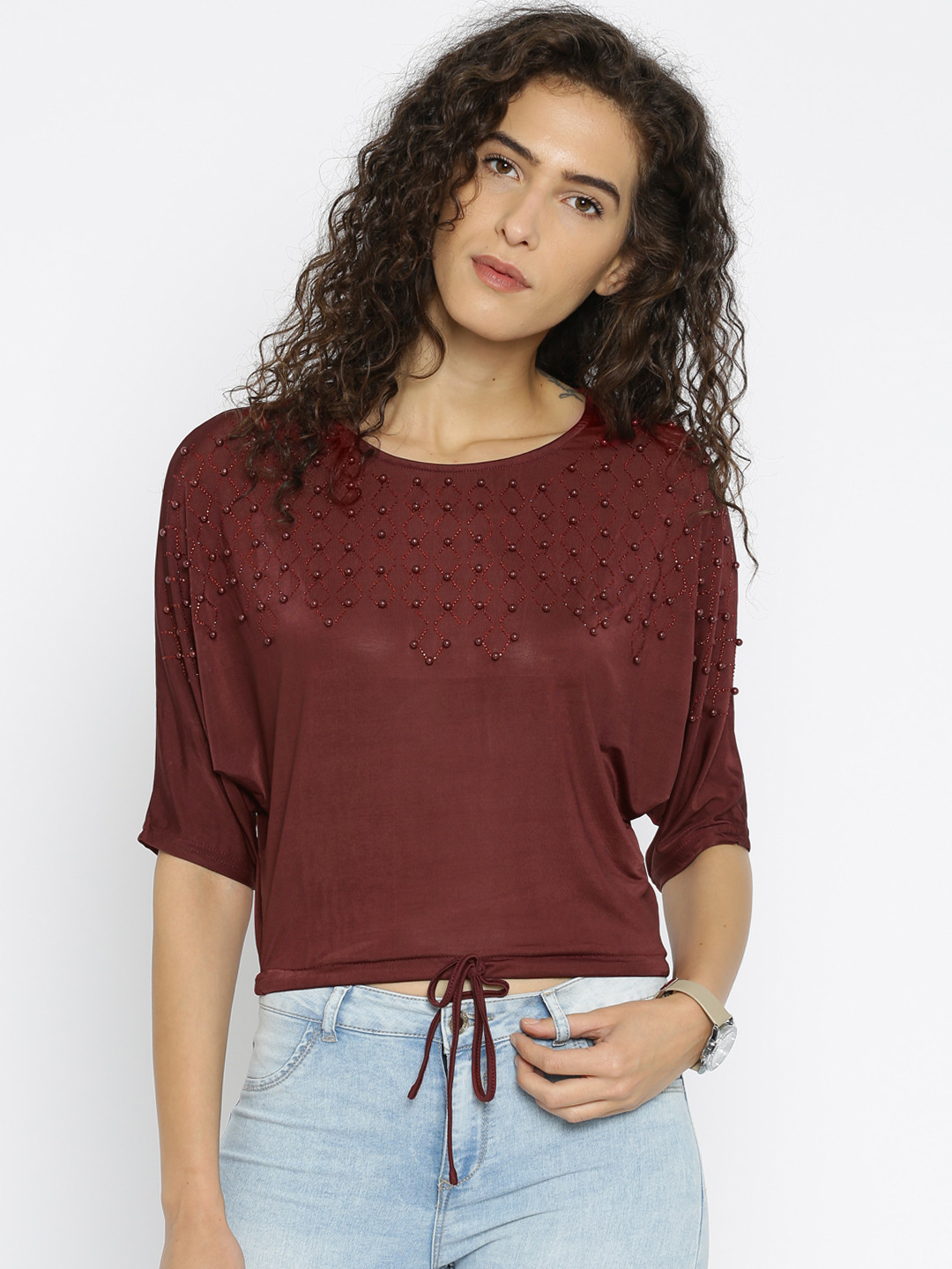 Buy Deal Jeans Maroon Top - Tops for Women 1742040 | Myntra