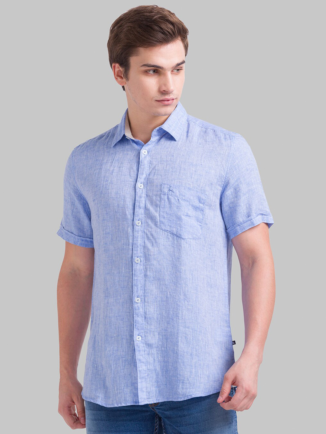 Buy Parx Men Blue Slim Fit Casual Shirt - Shirts for Men 17424356 | Myntra