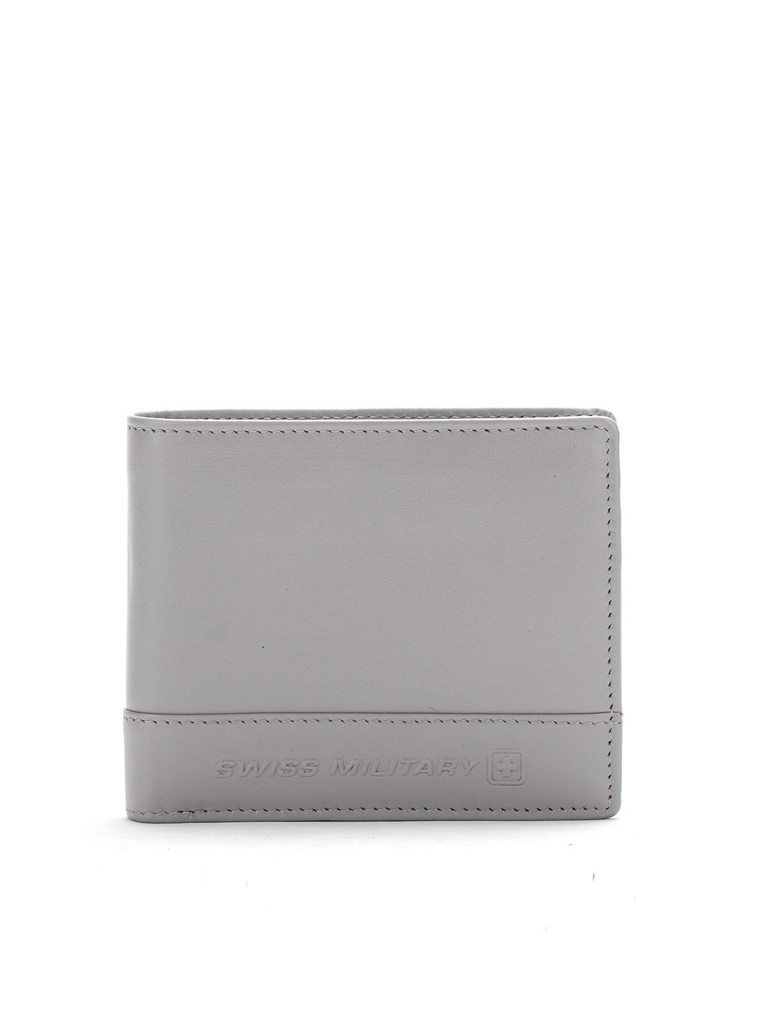Buy SWISS MILITARY Unisex Grey Solid Leather Two Fold Wallet - Wallets ...