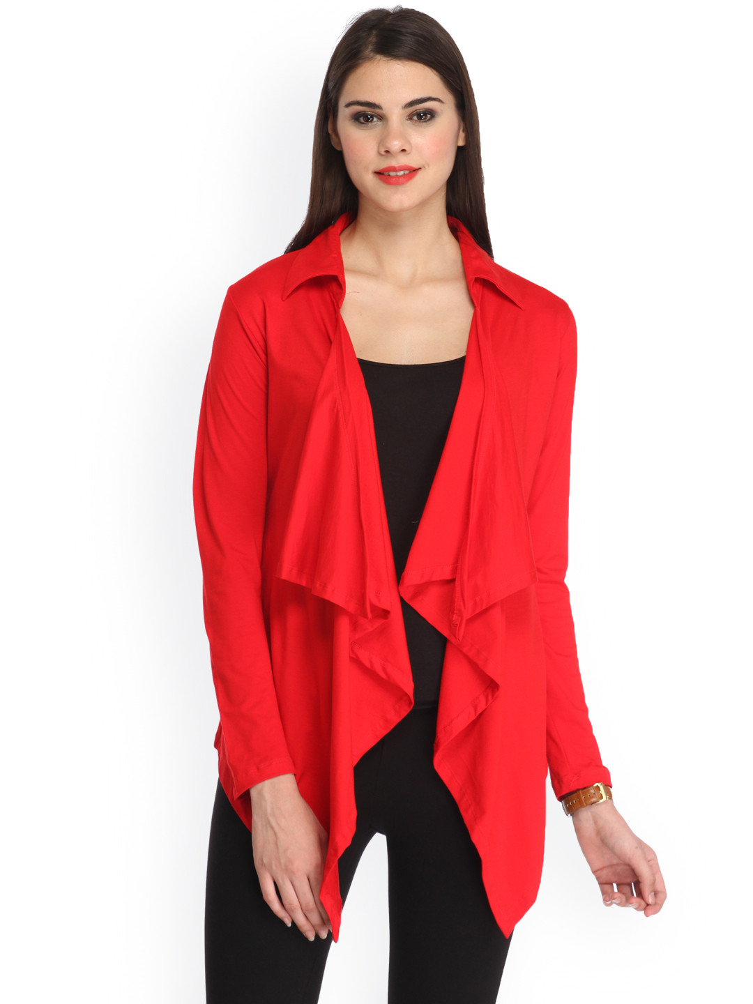 Buy Cation Red Shrug - Shrug for Women 1742983 | Myntra