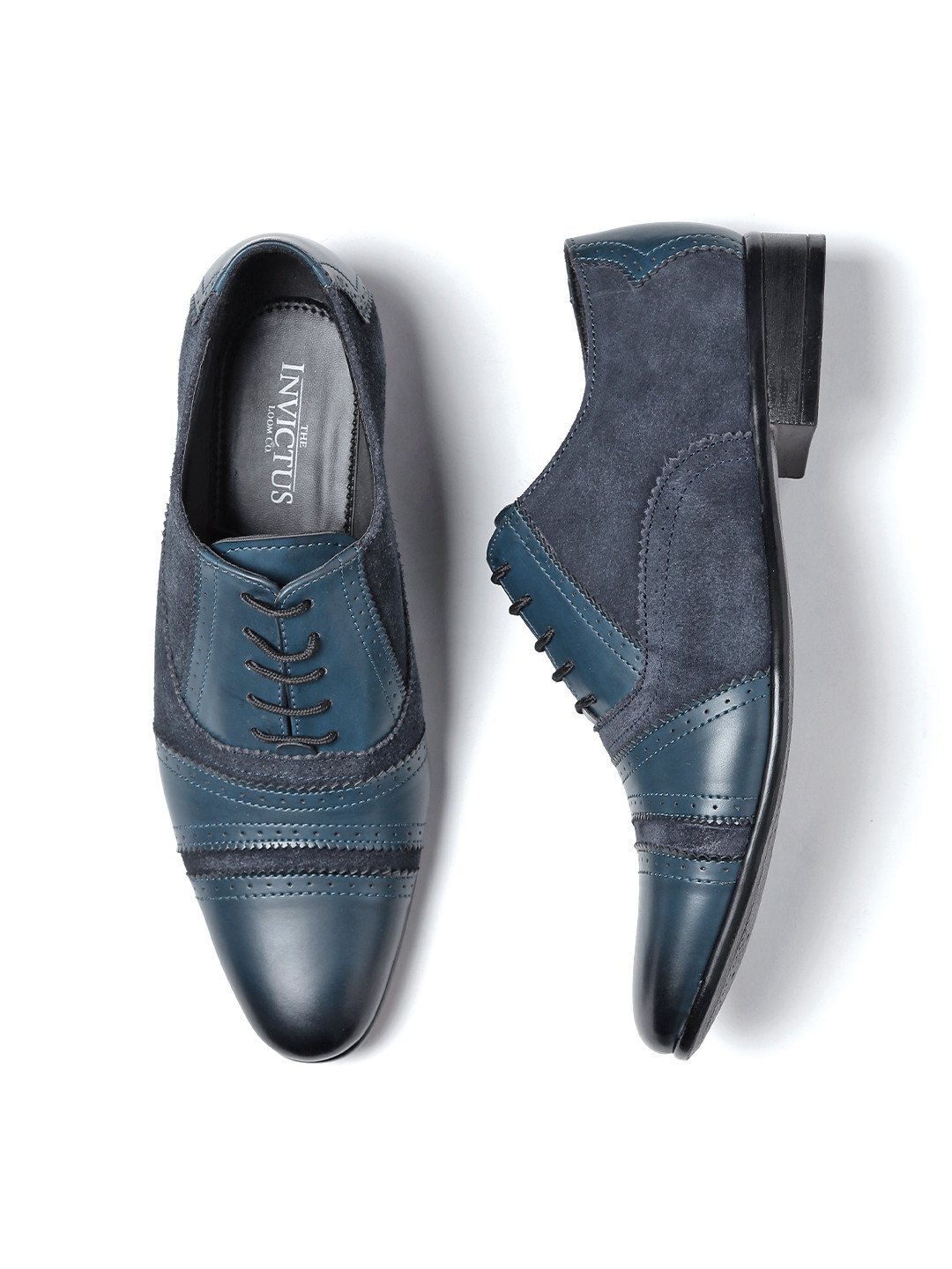 Buy INVICTUS Men Blue Brogues - Formal Shoes for Men 1743342 | Myntra