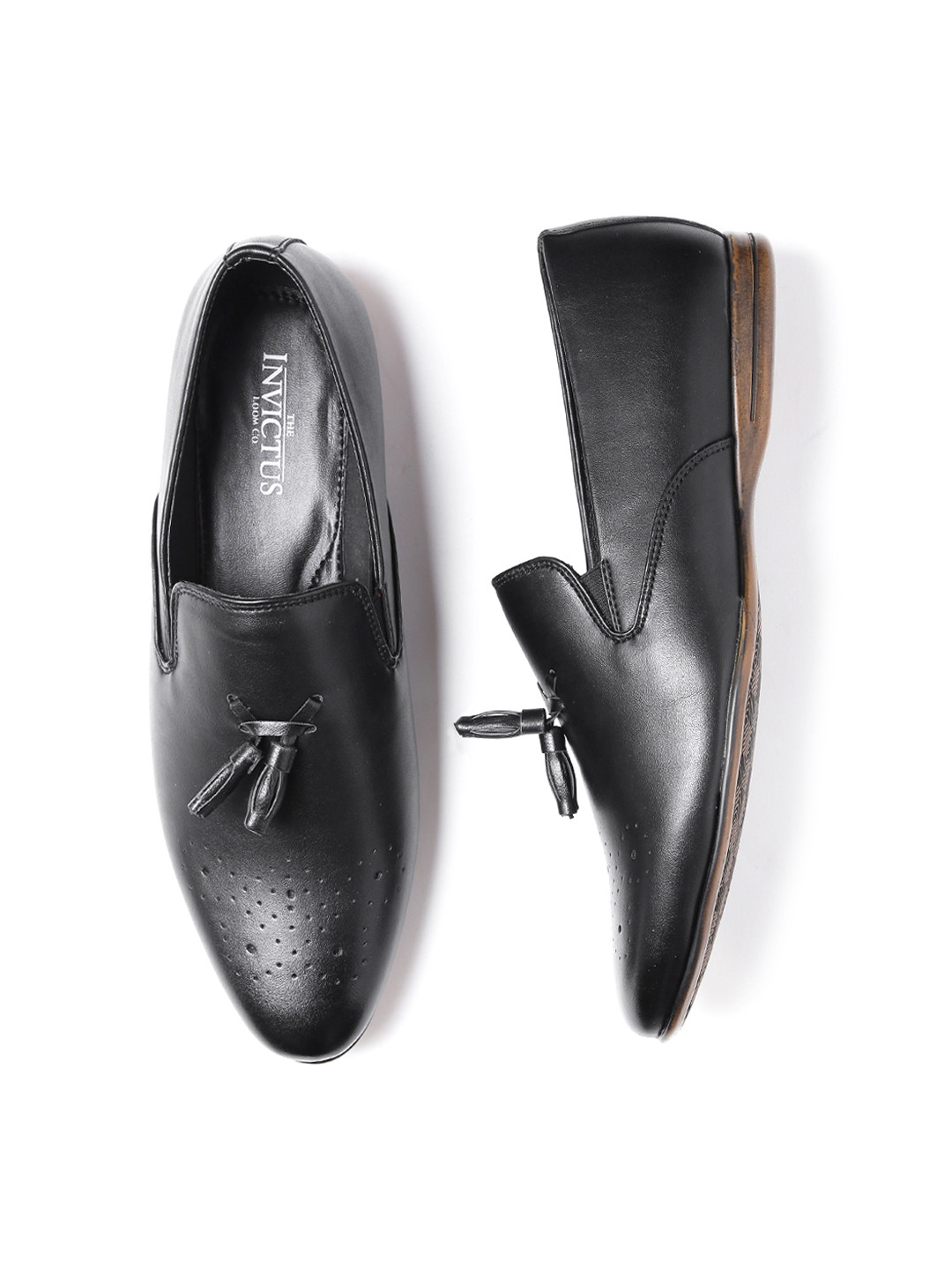 Buy INVICTUS Men Black Semiformal Slip Ons - Formal Shoes for Men ...